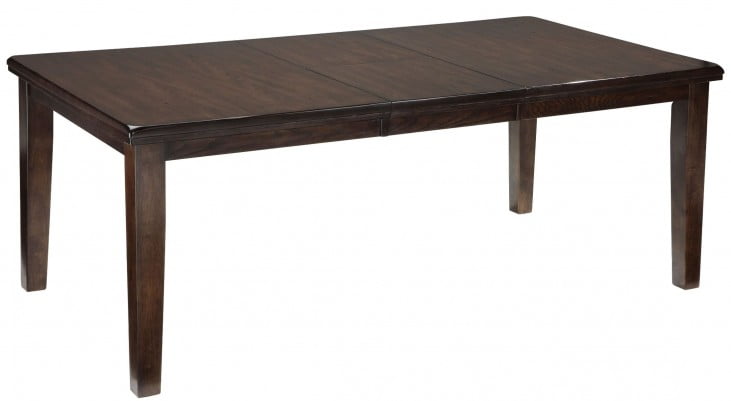 Haddigan Dark Brown Rectangular Extendable Dining Table from Ashley ...