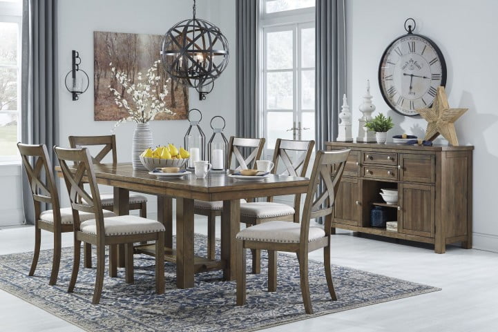 Moriville Grayish Brown Extendable Rectangular Dining Table from Ashley ...