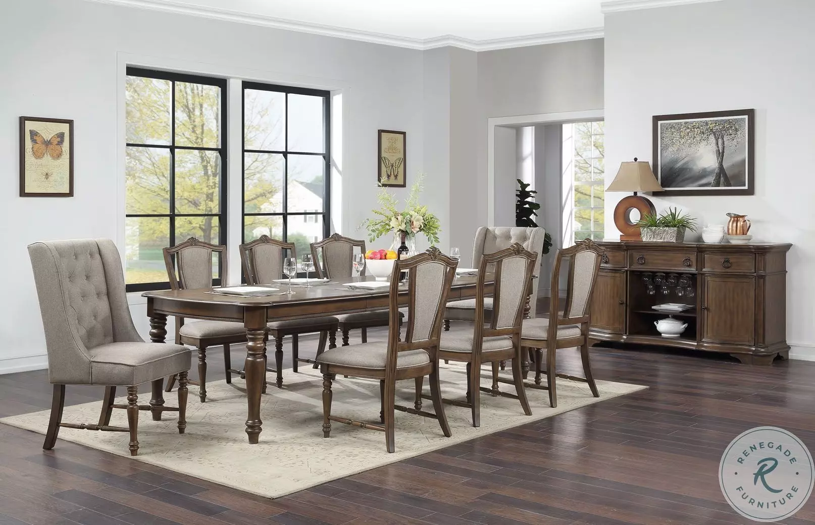 D01495 Warm Sandstone Extendable Dining Room Set from Avalon Furniture | Coleman Furniture