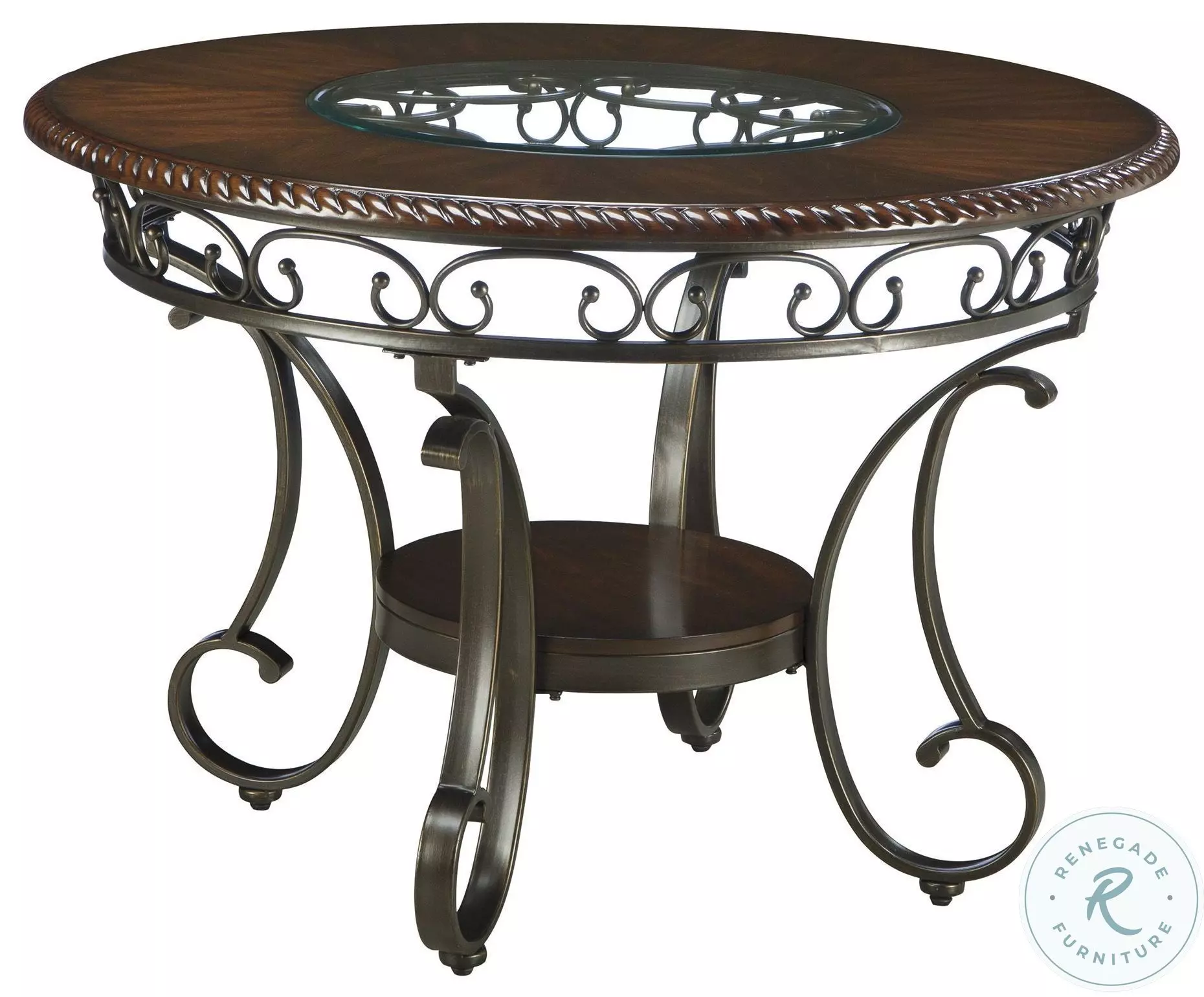 Round glass dining table ashley furniture store