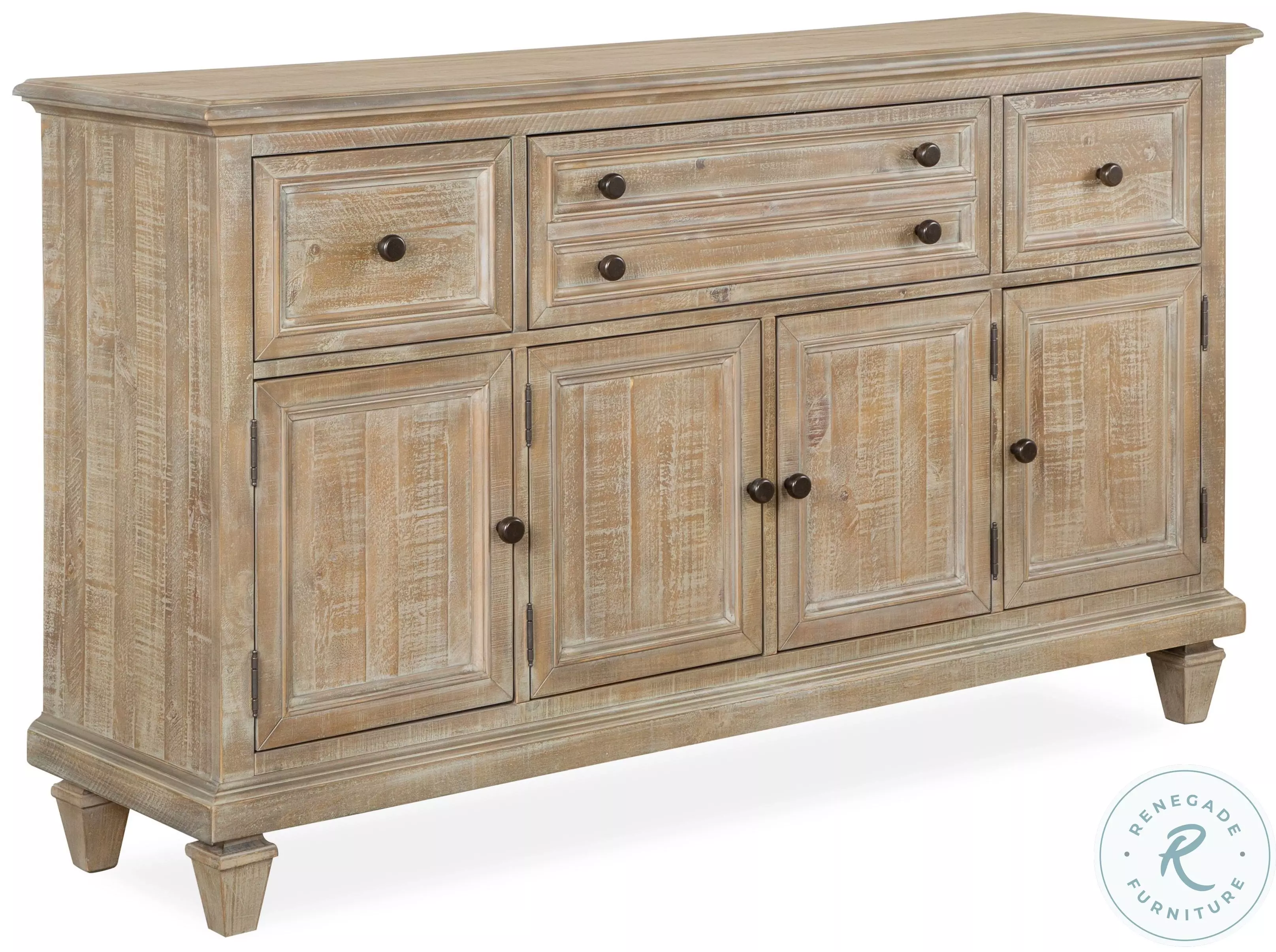 Winchester Dovetail Grey Buffet From Crafted Spaces | Coleman Furniture