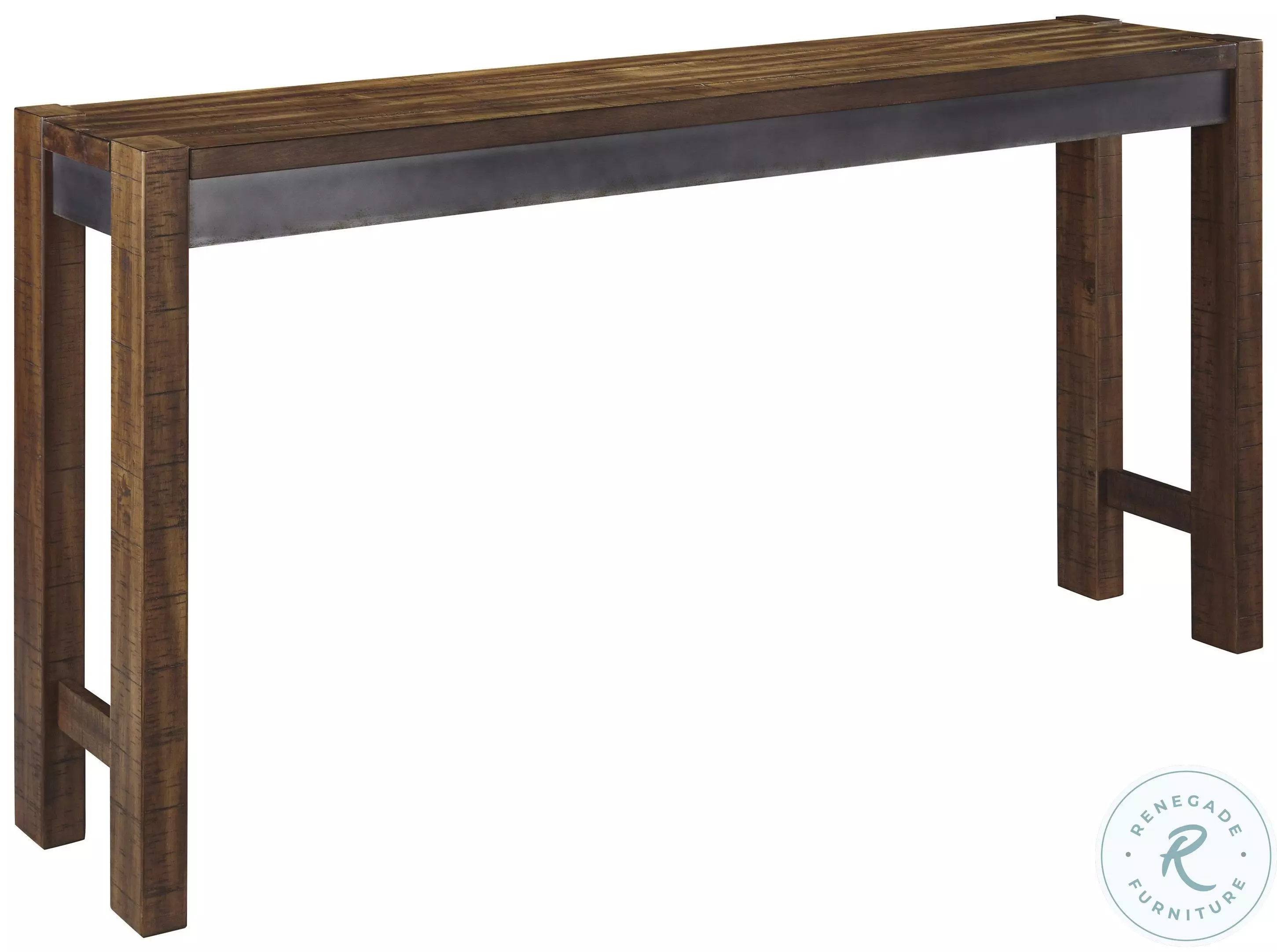 Torjin Brown and Gray Long Counter Height Dining Table from Ashley ...