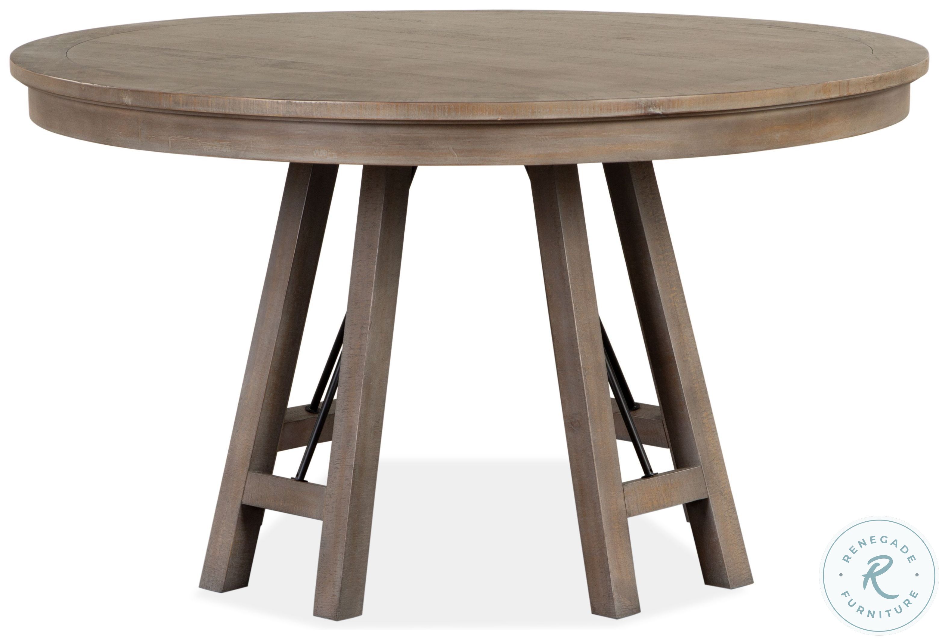Paxton Place Dovetail Grey 52" Round Dining Table from Magnussen Home ...