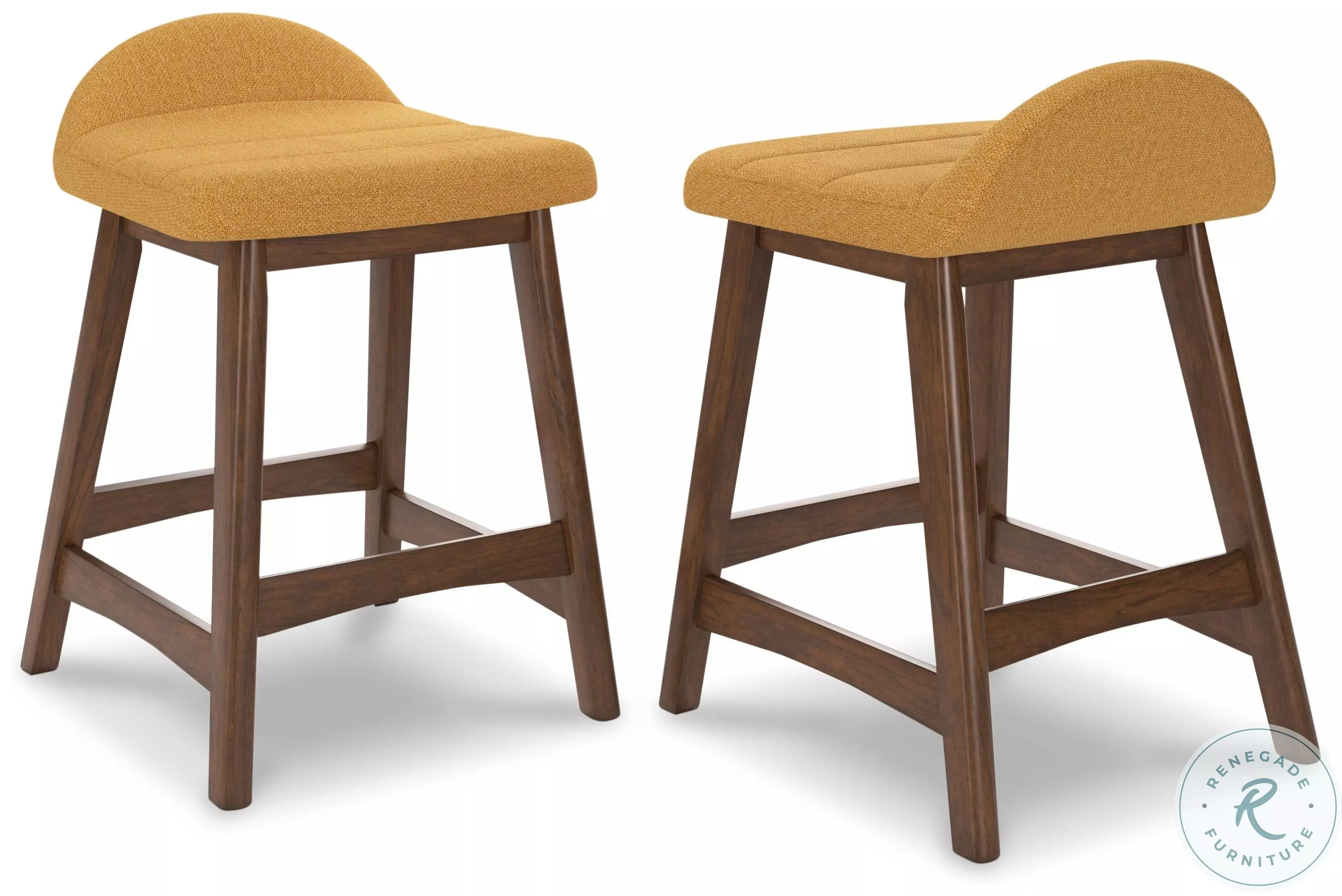Lyncott Mustard Counter Height Stool Set of 2 From Ashley Furniture ...