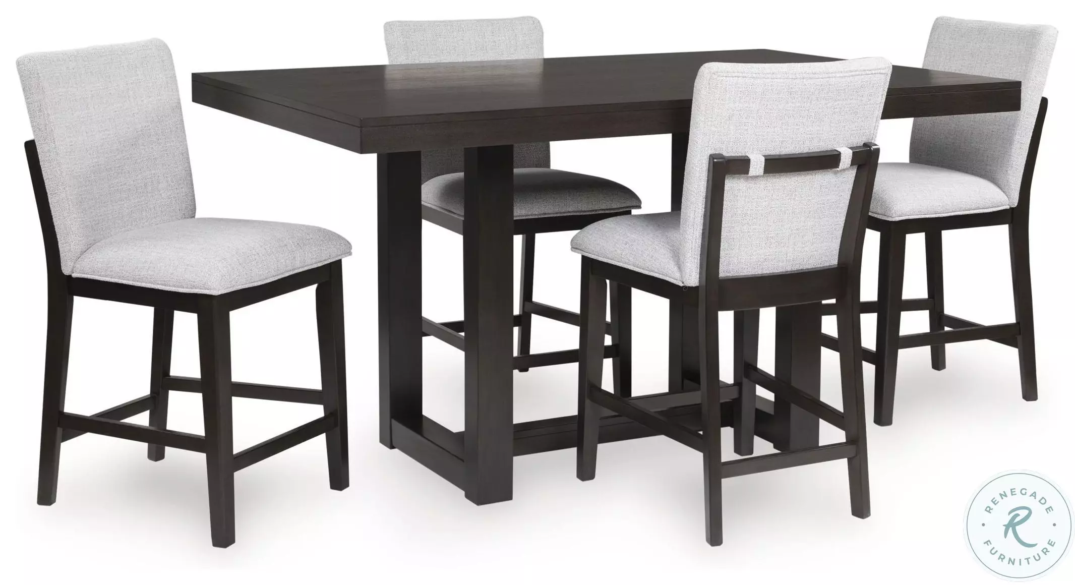 Neymorton Dark Grayish Brown 76" Counter Height Dining Room Set from ...