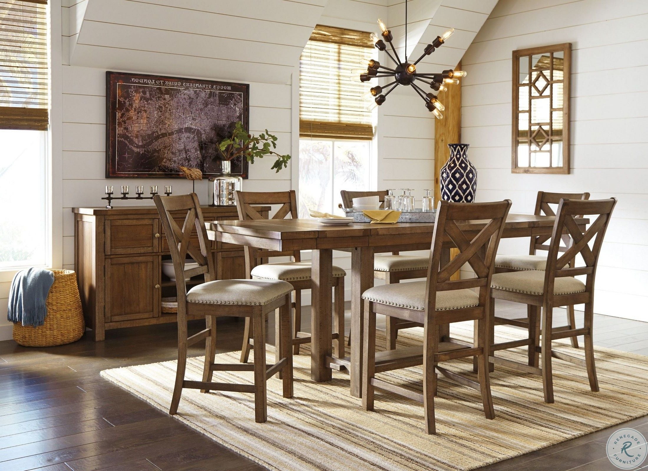Moriville Grayish Brown Extendable Counter Height Dining Table ...