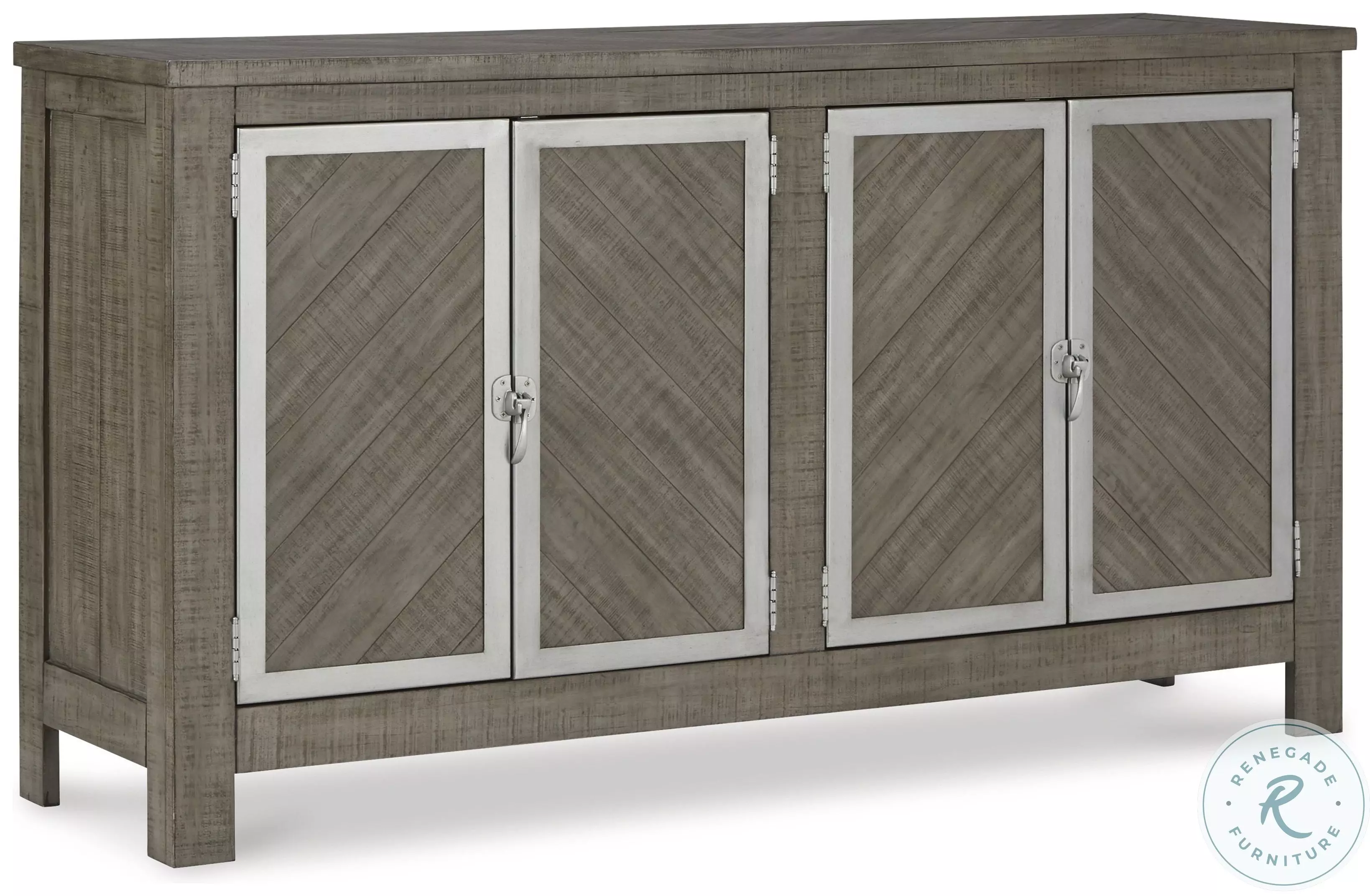 Krystanza Weathered Gray Server From Ashley Furniture | Coleman Furniture