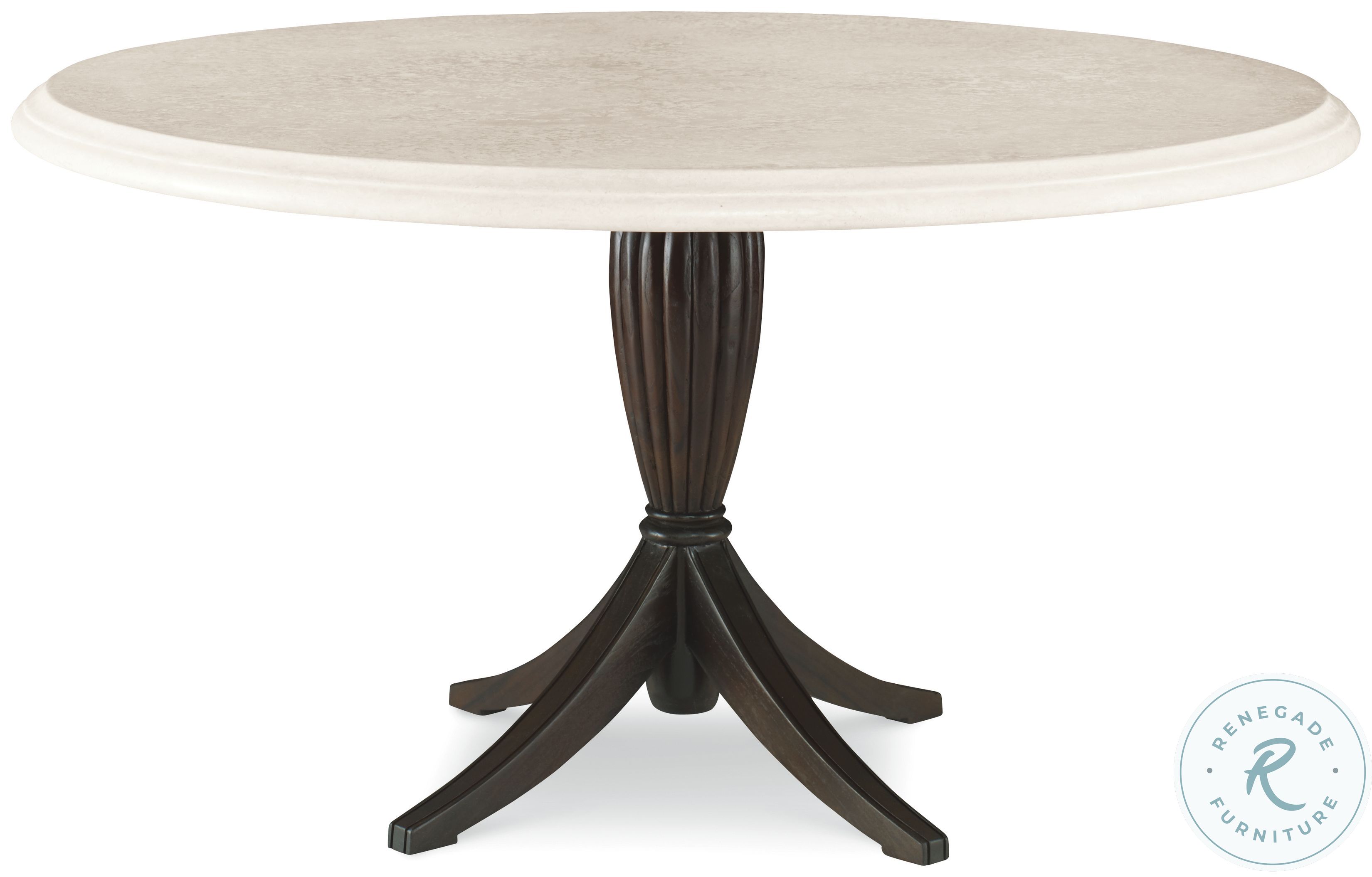 Archipelago Black And Cream Concrete 54" Round Dining Table From ...