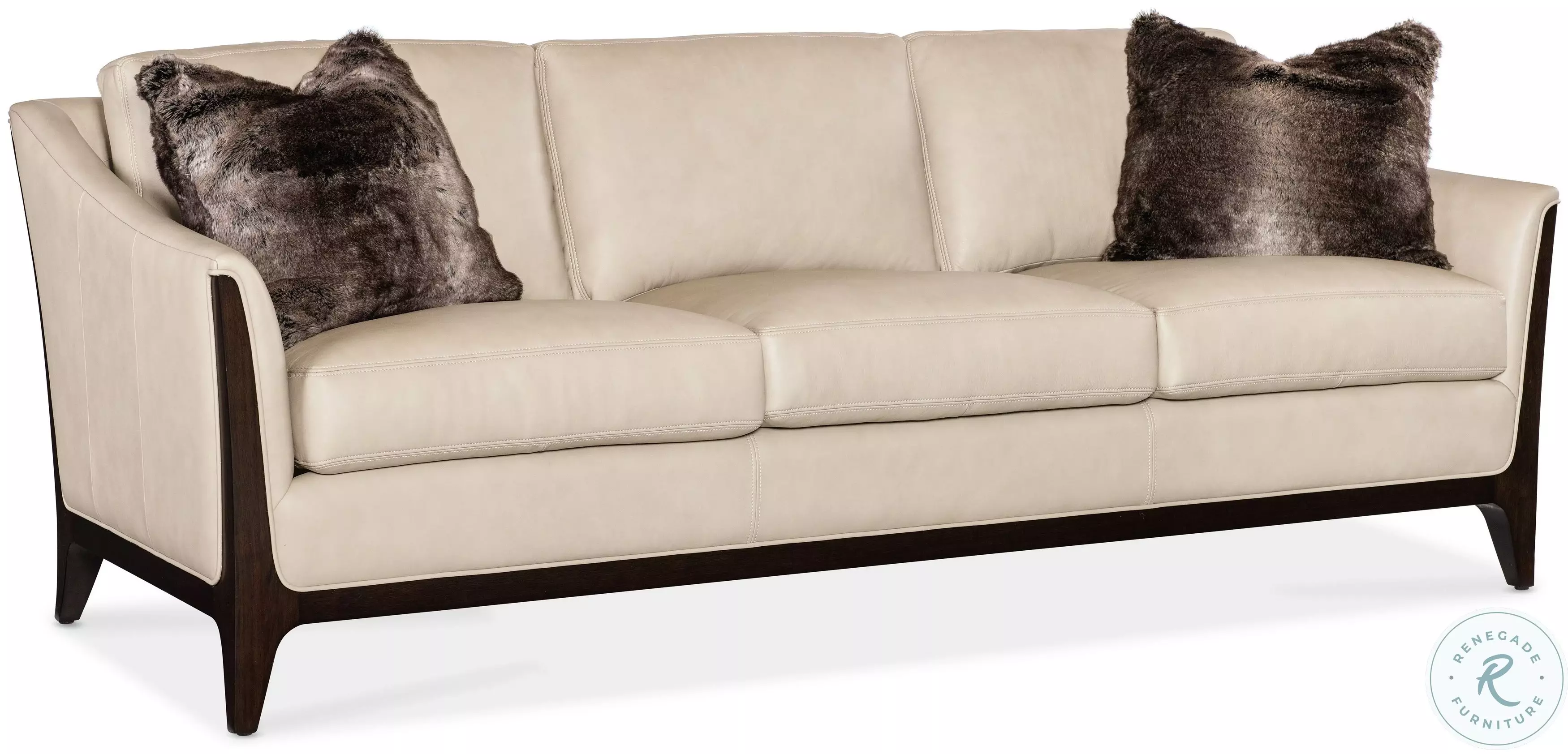 Isabella Beige Leather Sofa From Hawthorne Living | Coleman Furniture