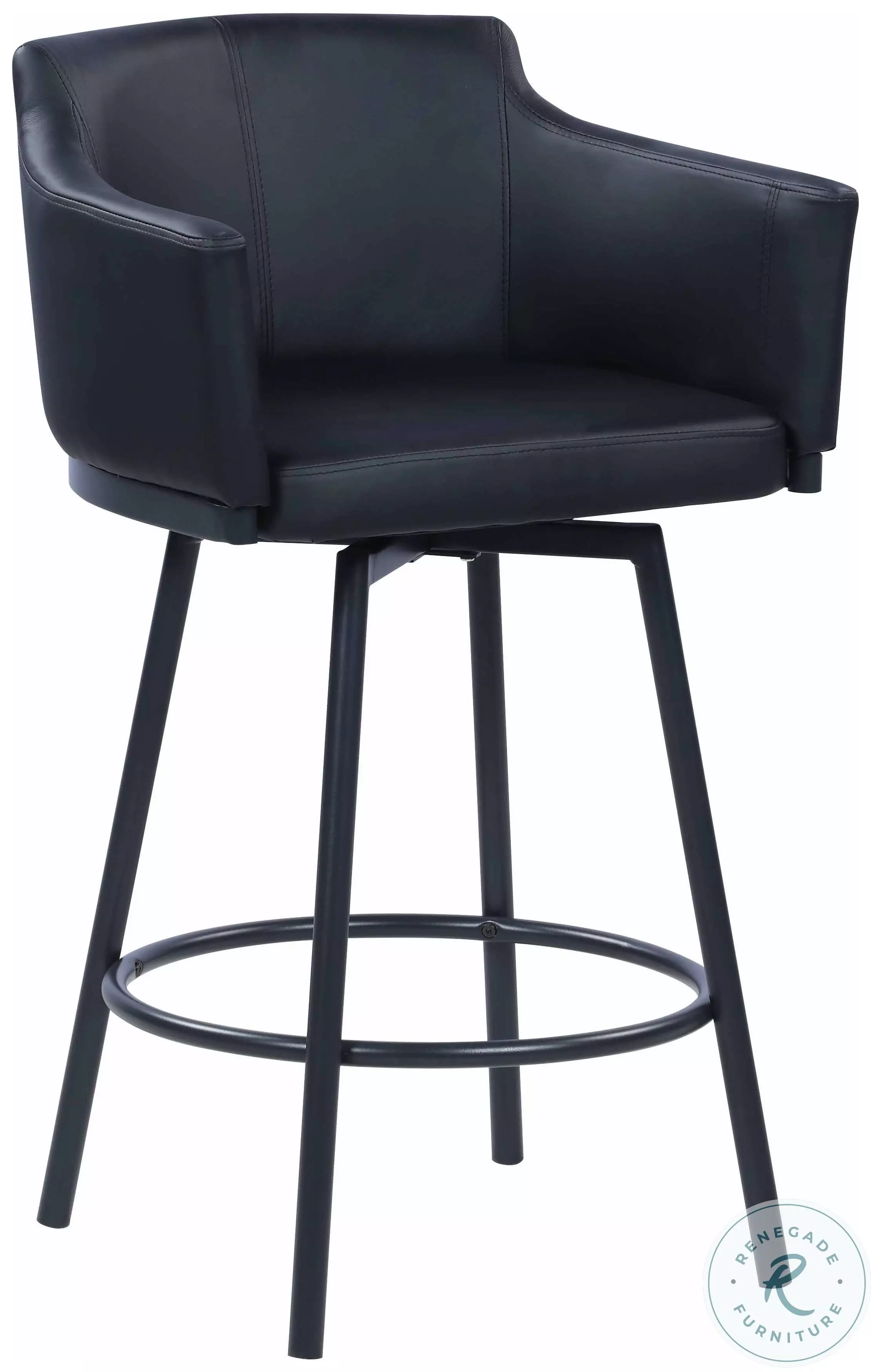 Demi Black Swivel Counter Height Stool From Chintaly Imports | Coleman ...
