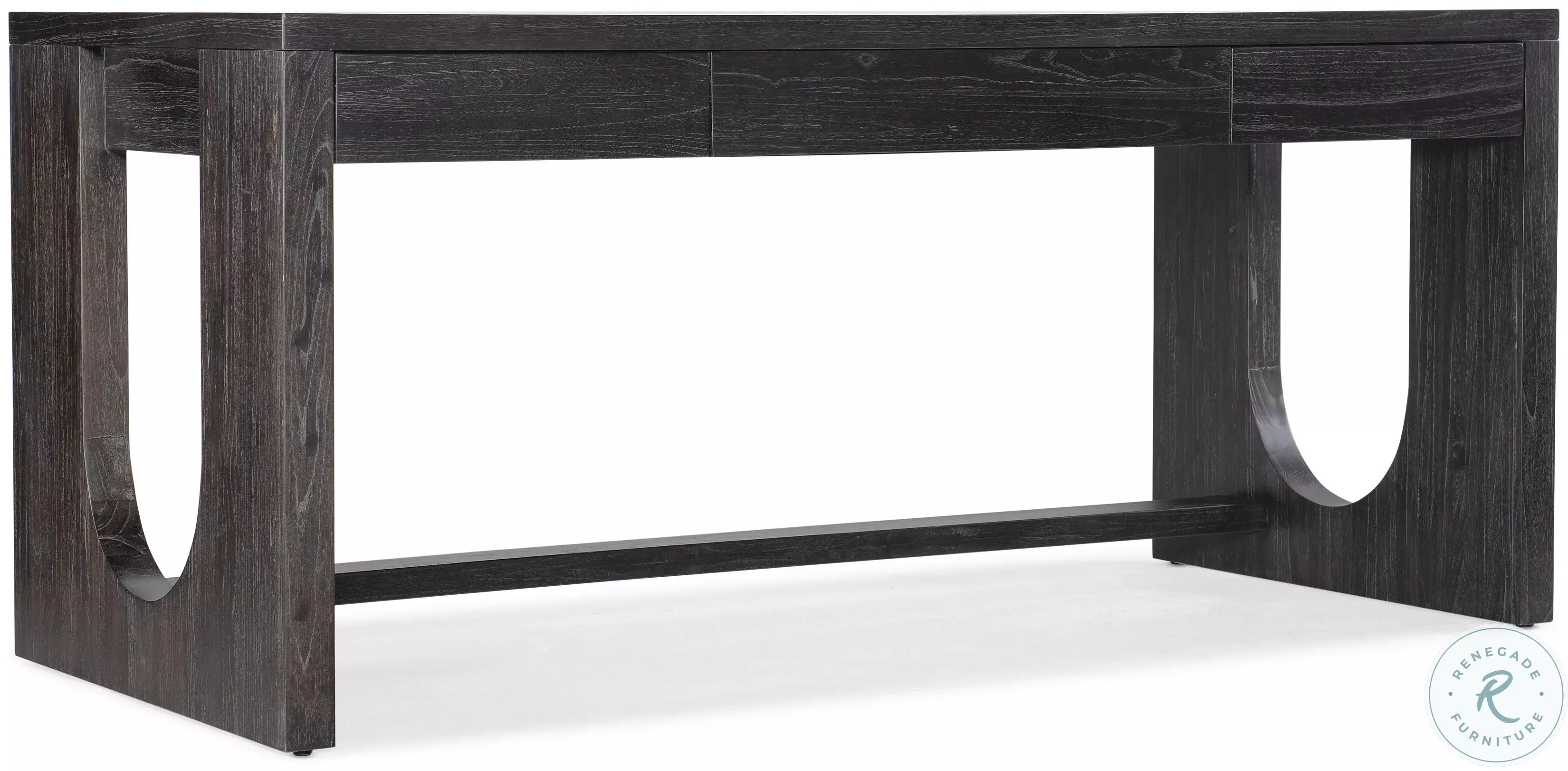 Commerce And Market Black Wood 3 Drawer Writing Desk From Hooker ...