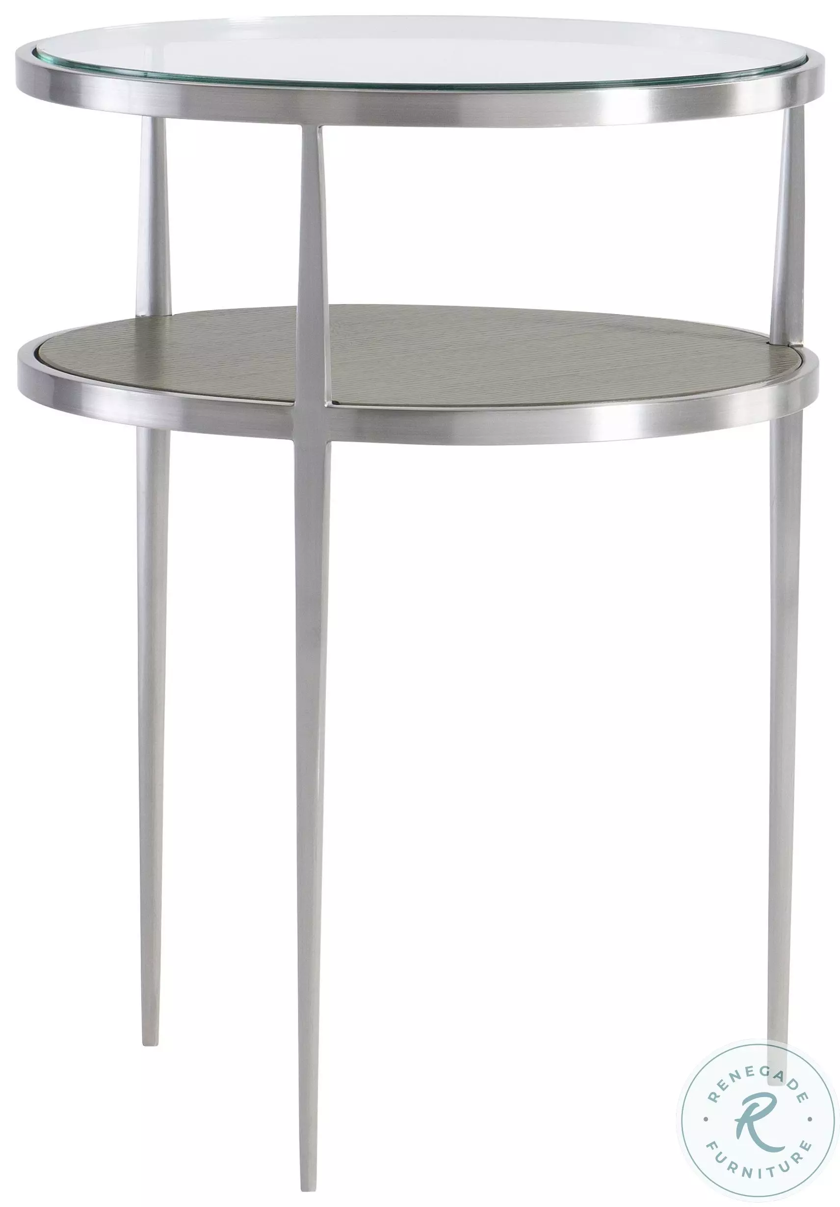 Cornelia Nebbia And Brushed Stainless Steel Accent Table From Bernhardt Furniture | Coleman ...