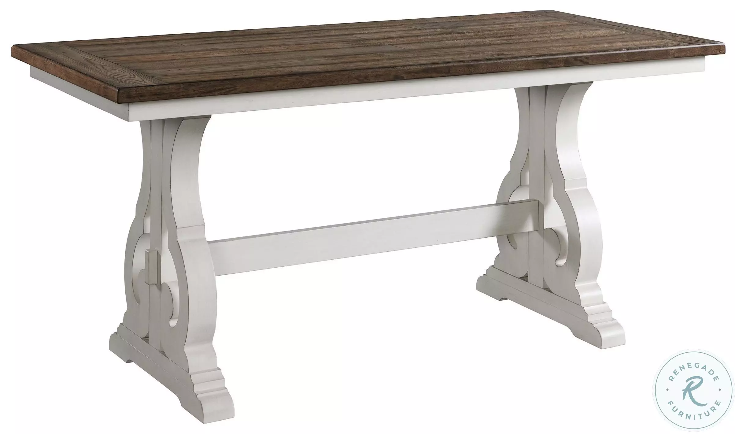Drake Rustic White and French Oak Extendable Counter Height Dining ...