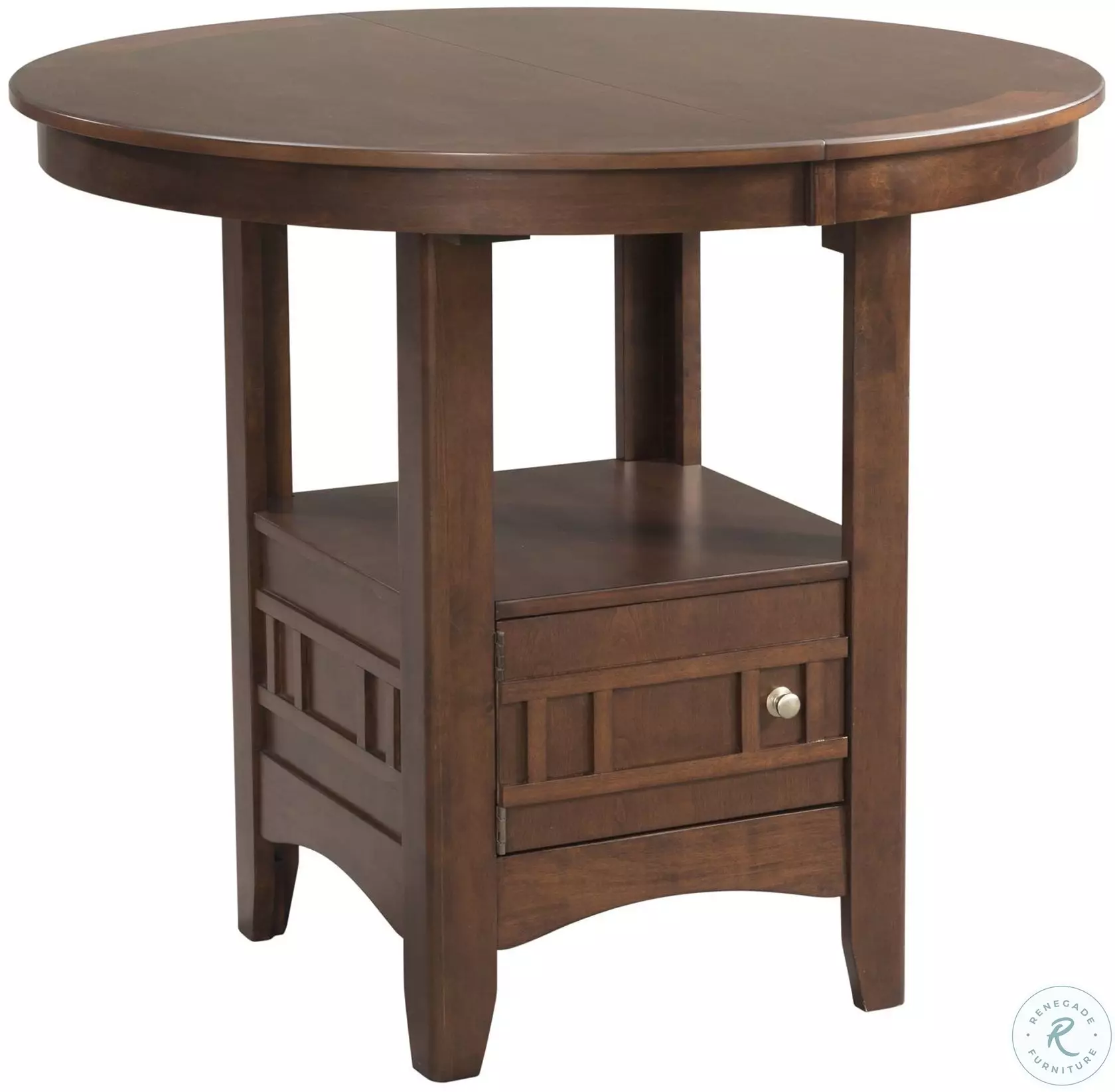 Sam Cherry Extendable Trestle Storage Pub Dining Table from Elements ...