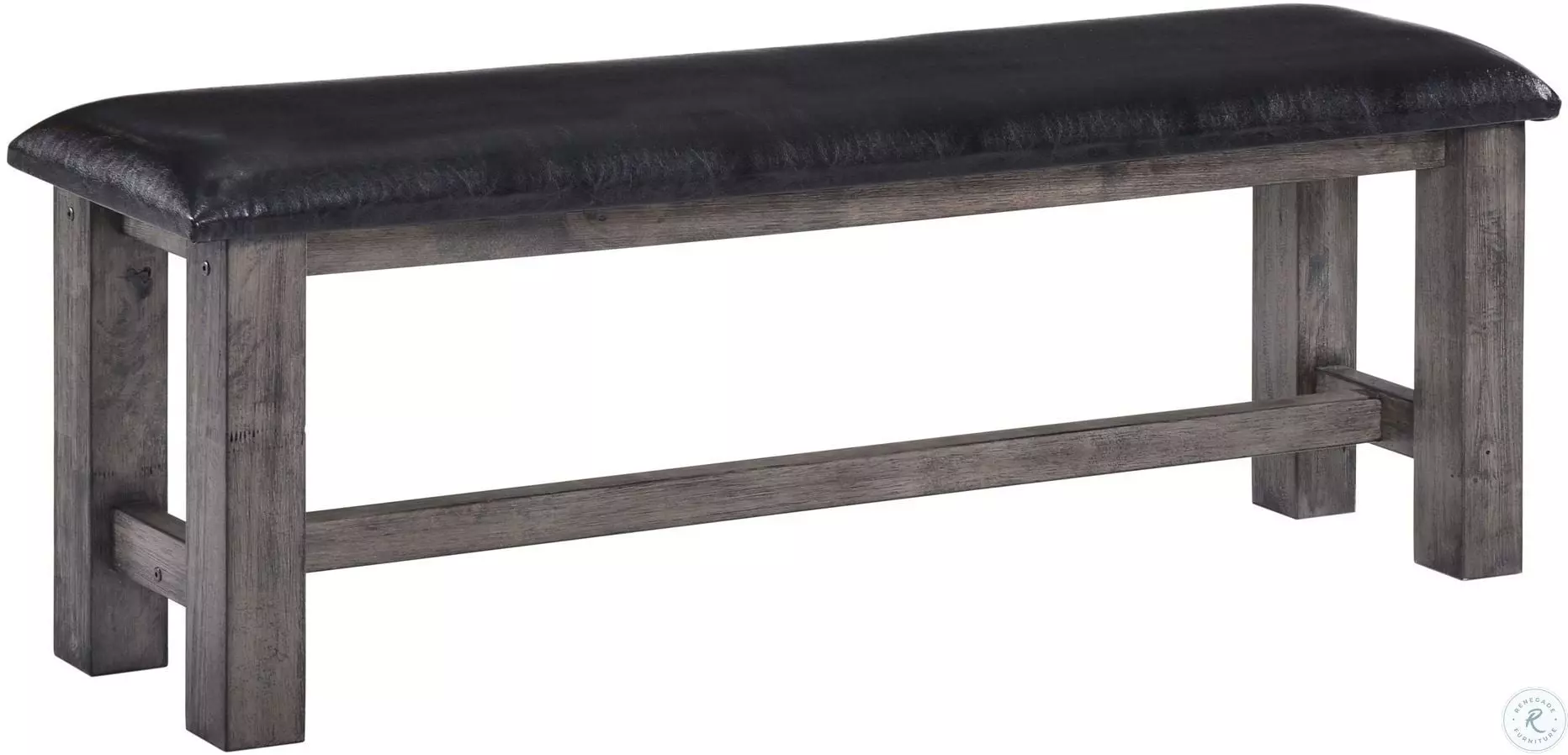 Grayson Grey Oak Bench with Padded Seat from Elements Furniture ...
