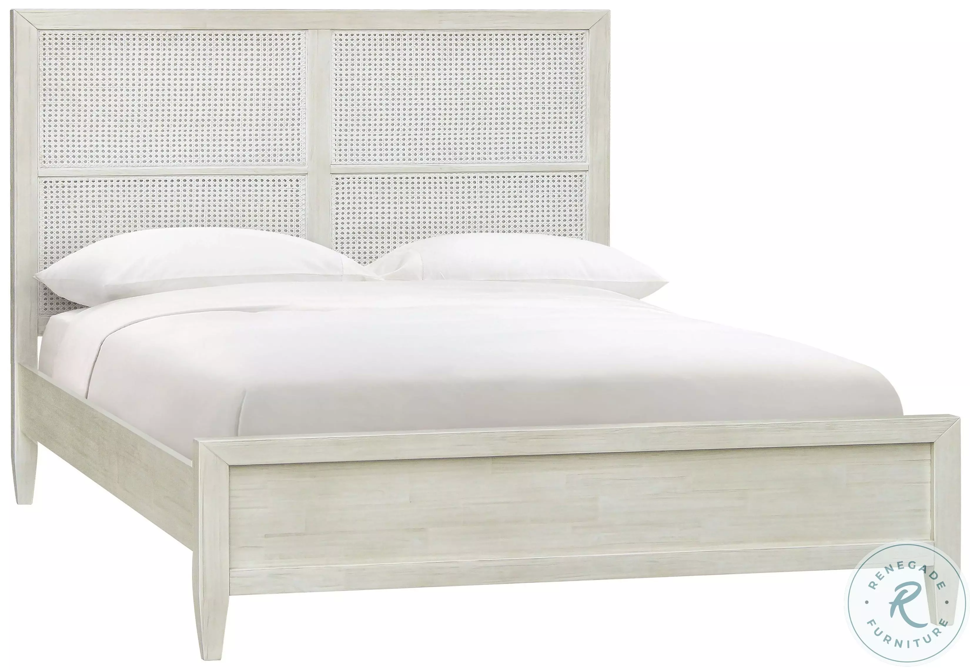 Lugan Whitewash King Platform Bed From Dovelle Home | Coleman Furniture