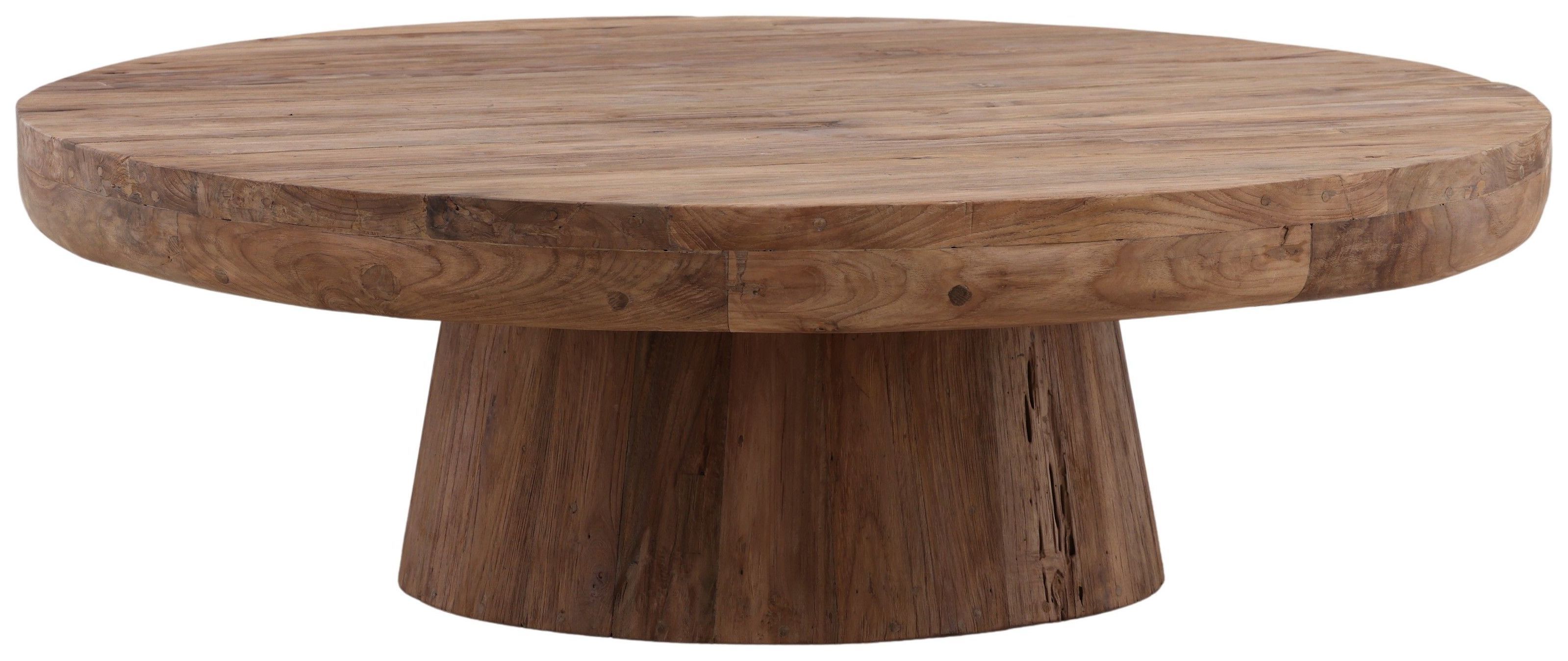 Reyna Natural Round Coffee Table From Dovelle Home | Coleman Furniture
