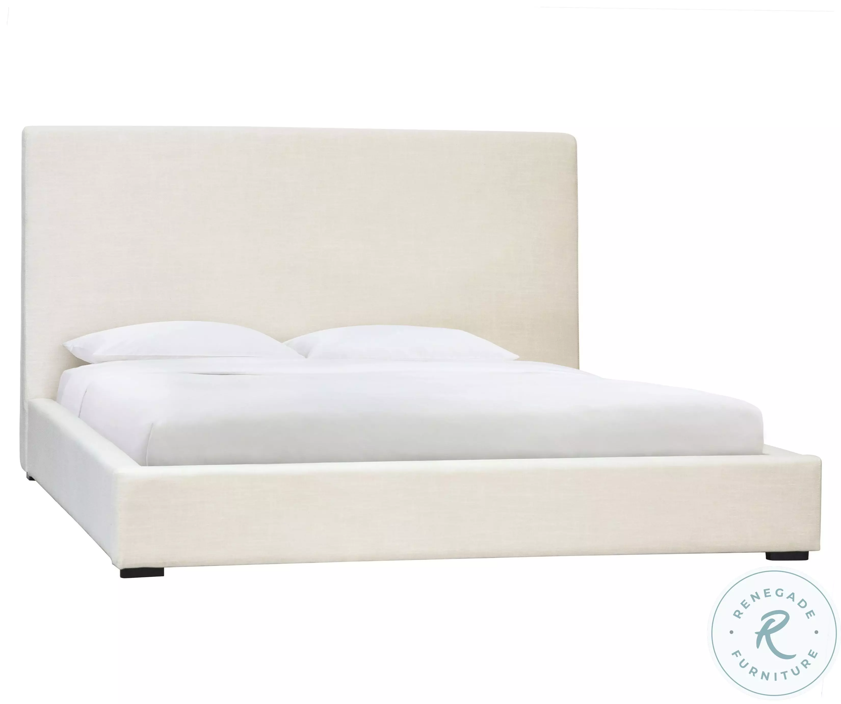 Fabi Off White King Upholstered Platform Bed From Dovelle Home | Home ...