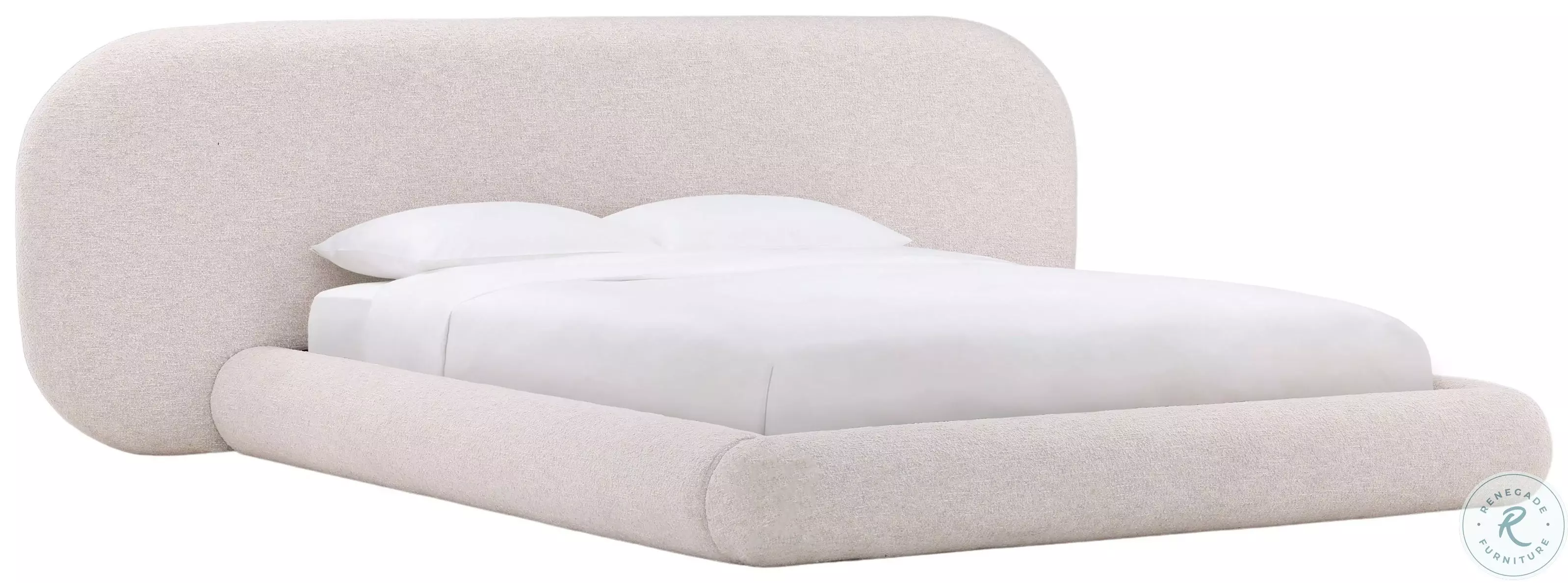 Ring Kaia Snow King Upholstered Platform Bed From Dovelle Home ...