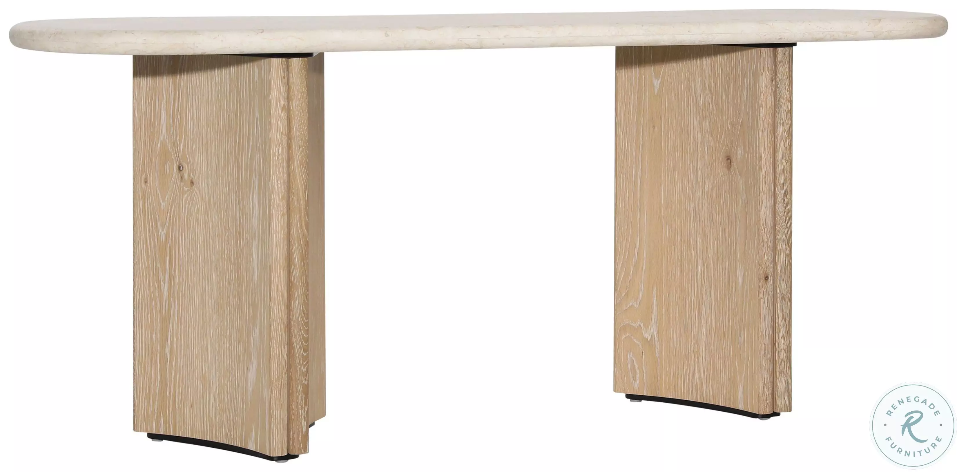 Oj Natural Wash And Cream Marble Console Table From Dovelle Home ...