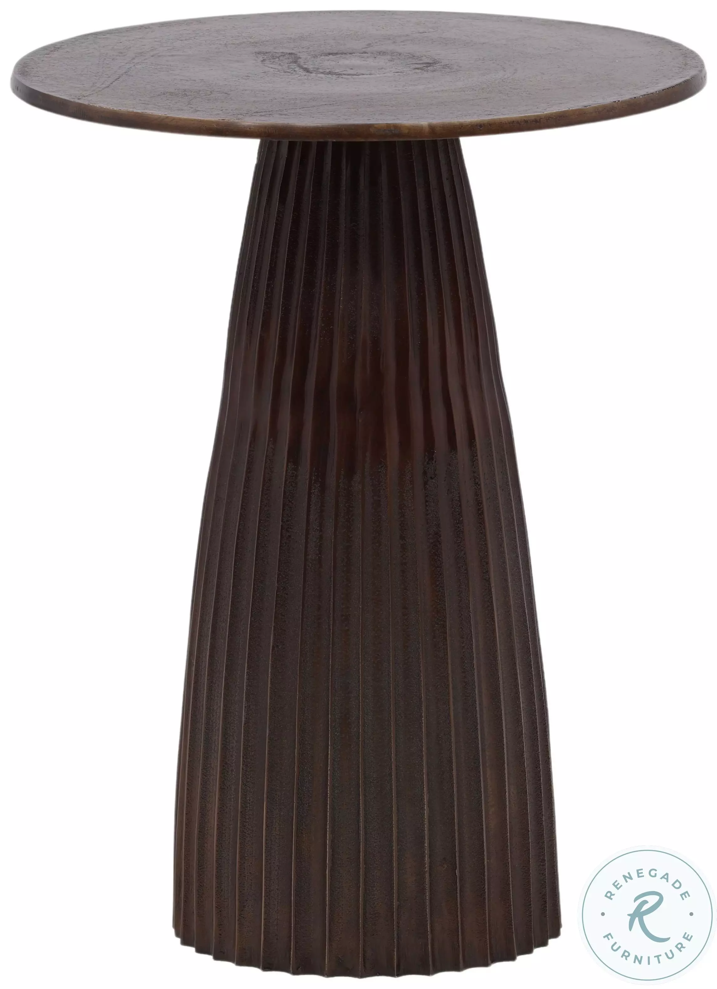 Arami Antique Bronze End Table From Dovelle Home | Coleman Furniture