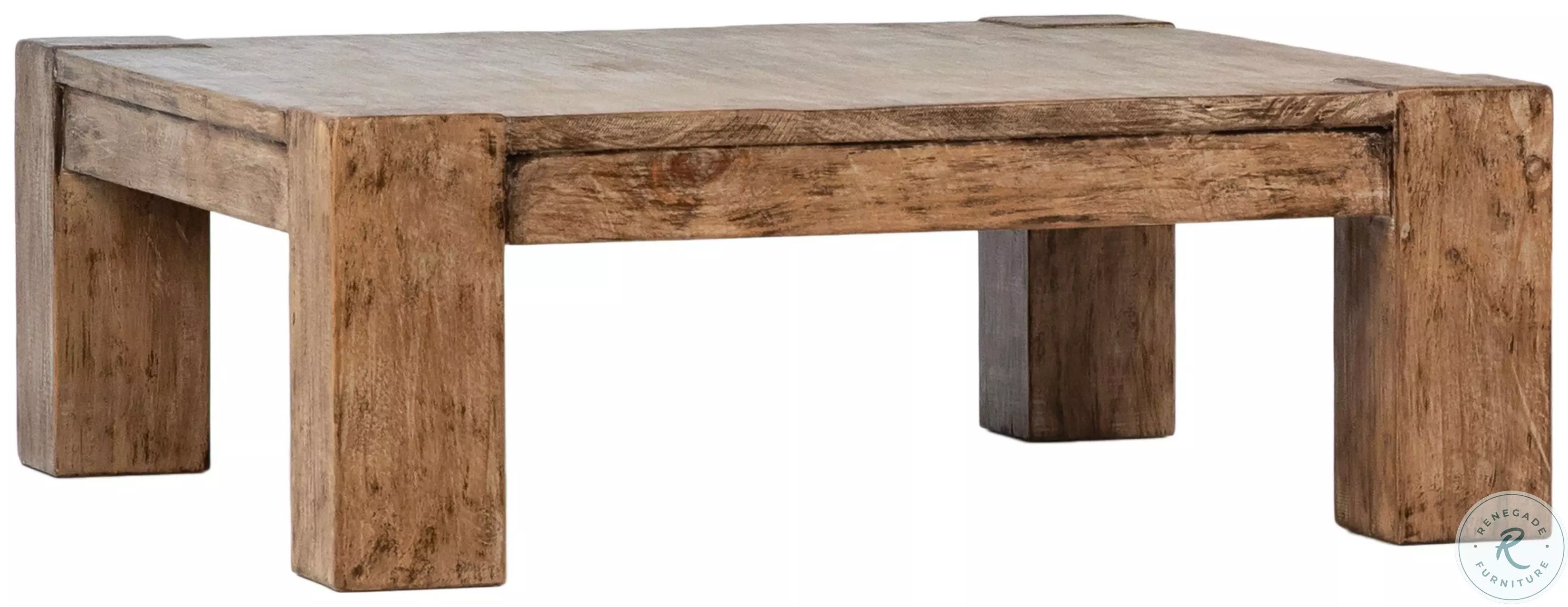 Parso Antique Natural And Water Sealed Coffee Table From Dovelle Home ...