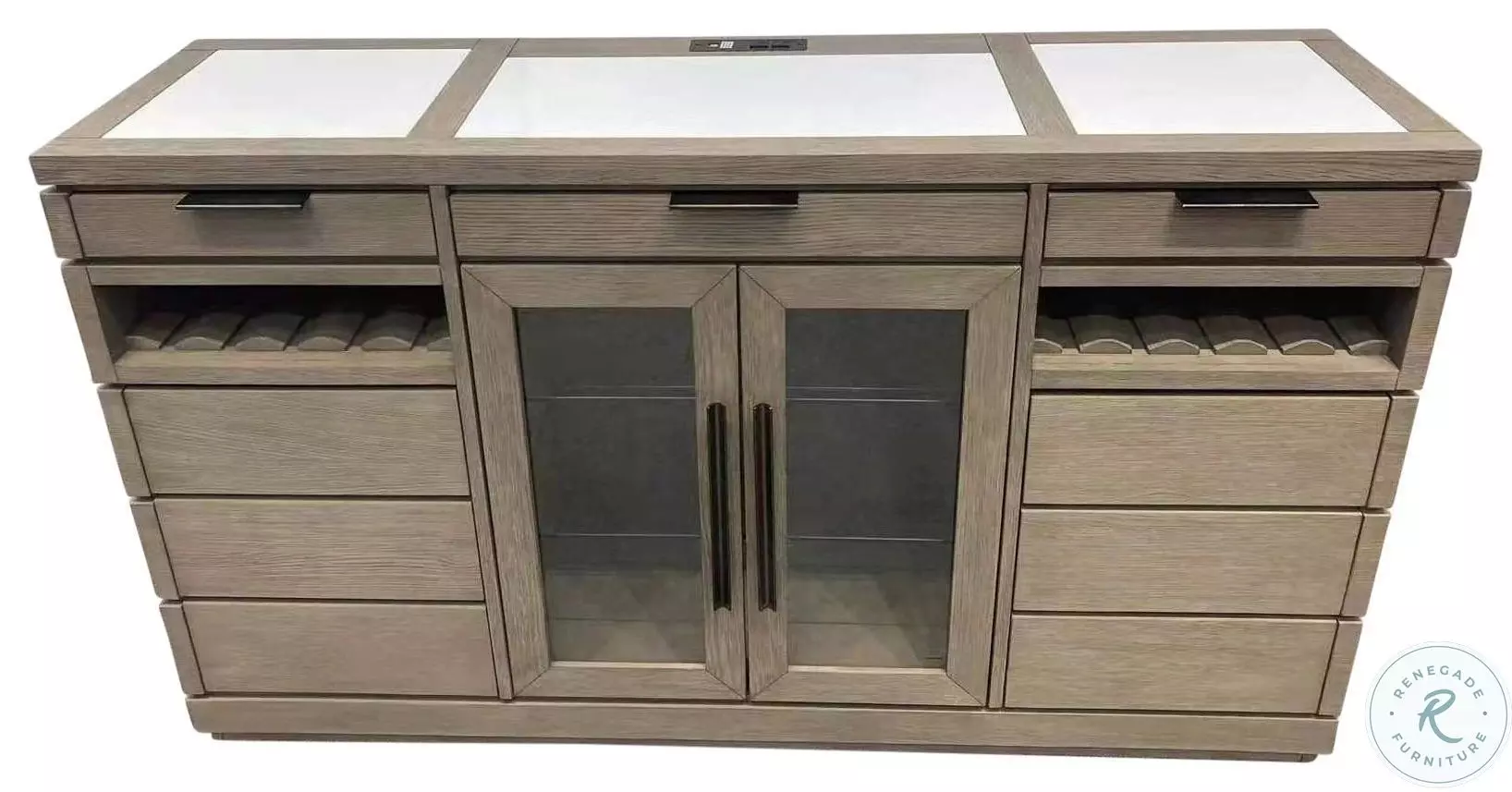 Sleek Minimal Moonstone Buffet From Golden Crest Home | Coleman Furniture
