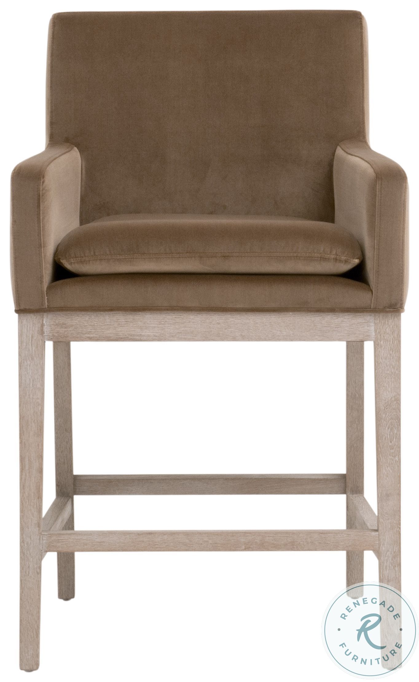 Drake Caramel Velvet Counter Height Stool From Essentials For Living ...