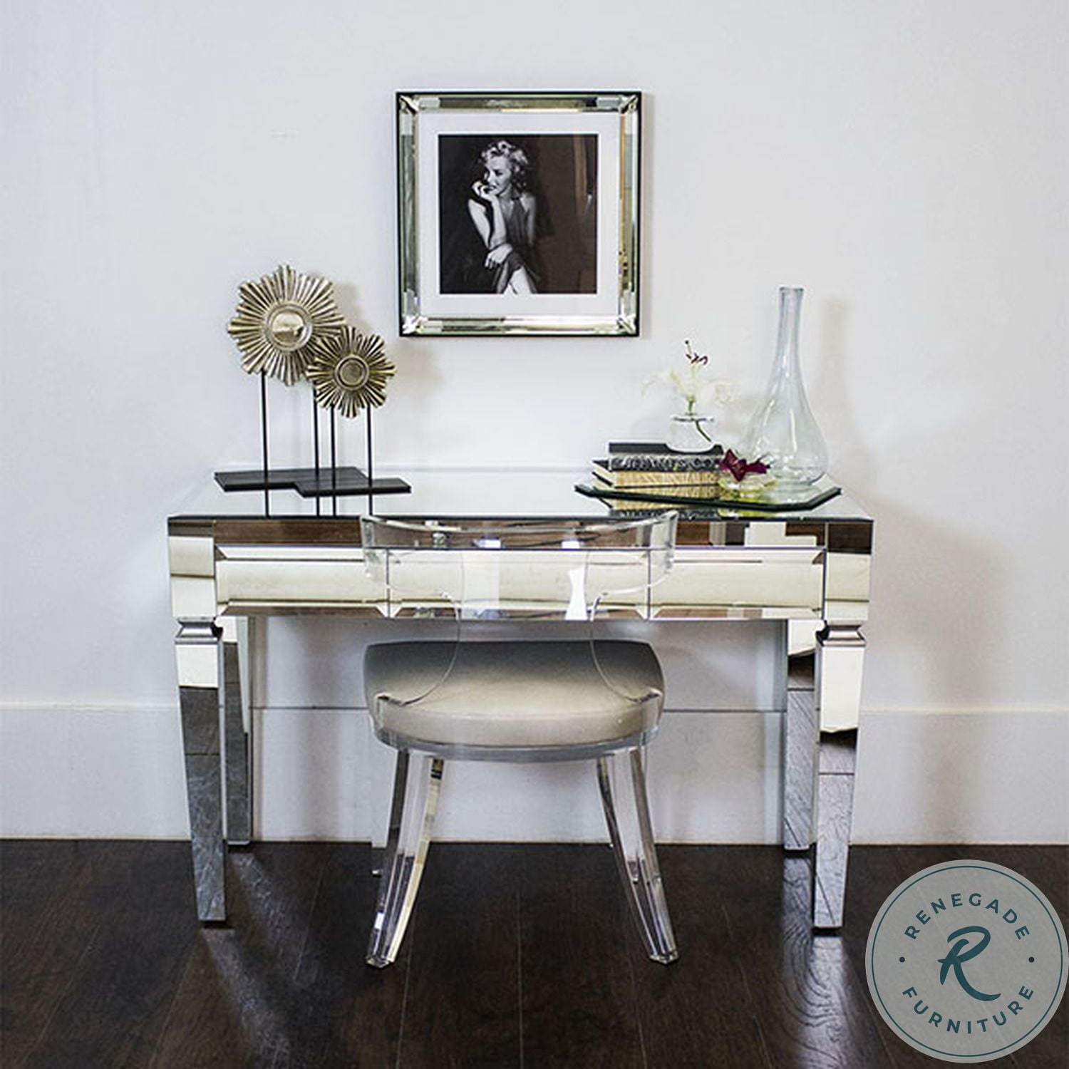 Duke Acrylic and Beige Shagreen Klismos Chair from Worlds Away ...