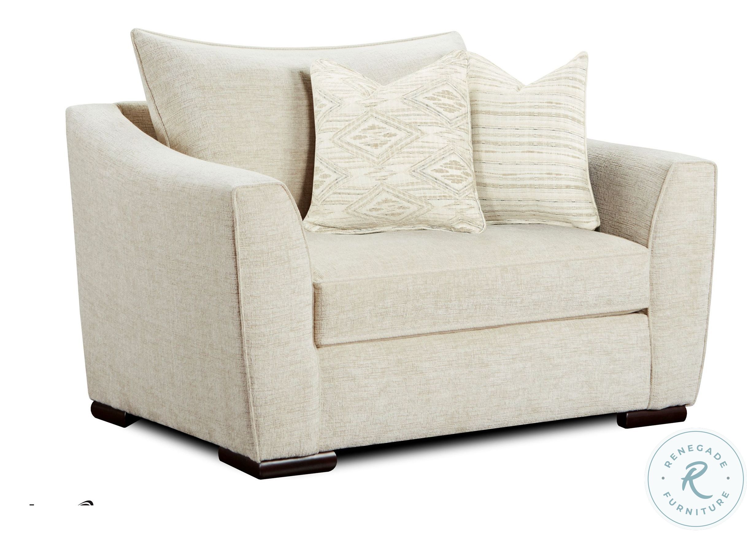 Vibrant Vision Oatmeal Chair And A Half From Southern Home Furnishings ...