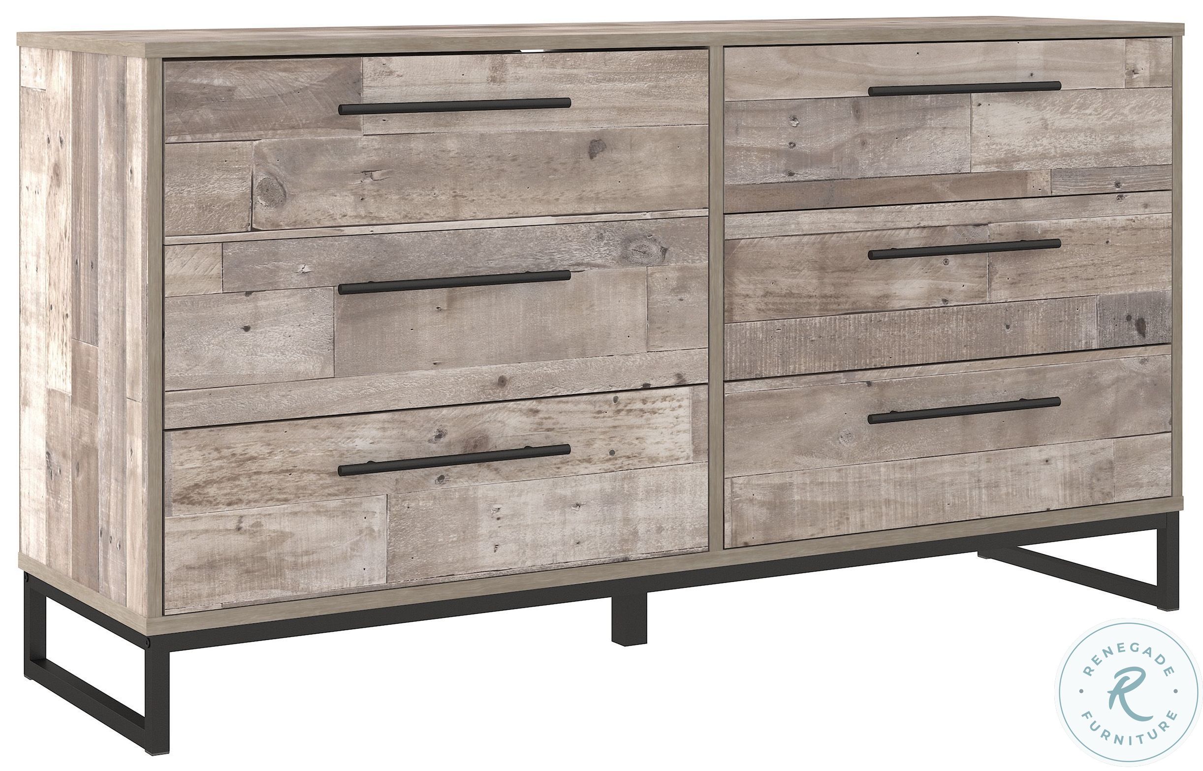 Neilsville Whitewash 6 Drawer Dresser From Ashley Furniture | Coleman ...