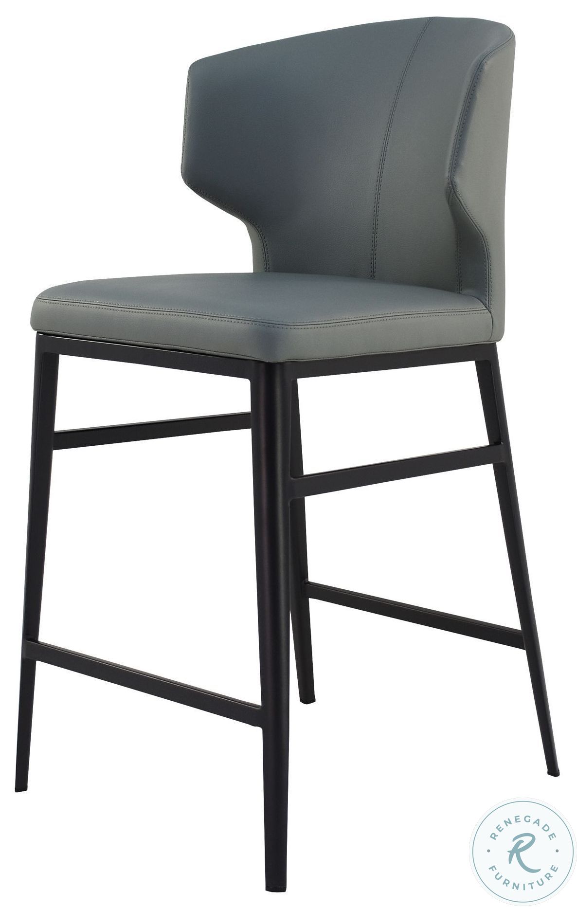 Delaney Grey Counter Stool from Moes Home | Coleman Furniture
