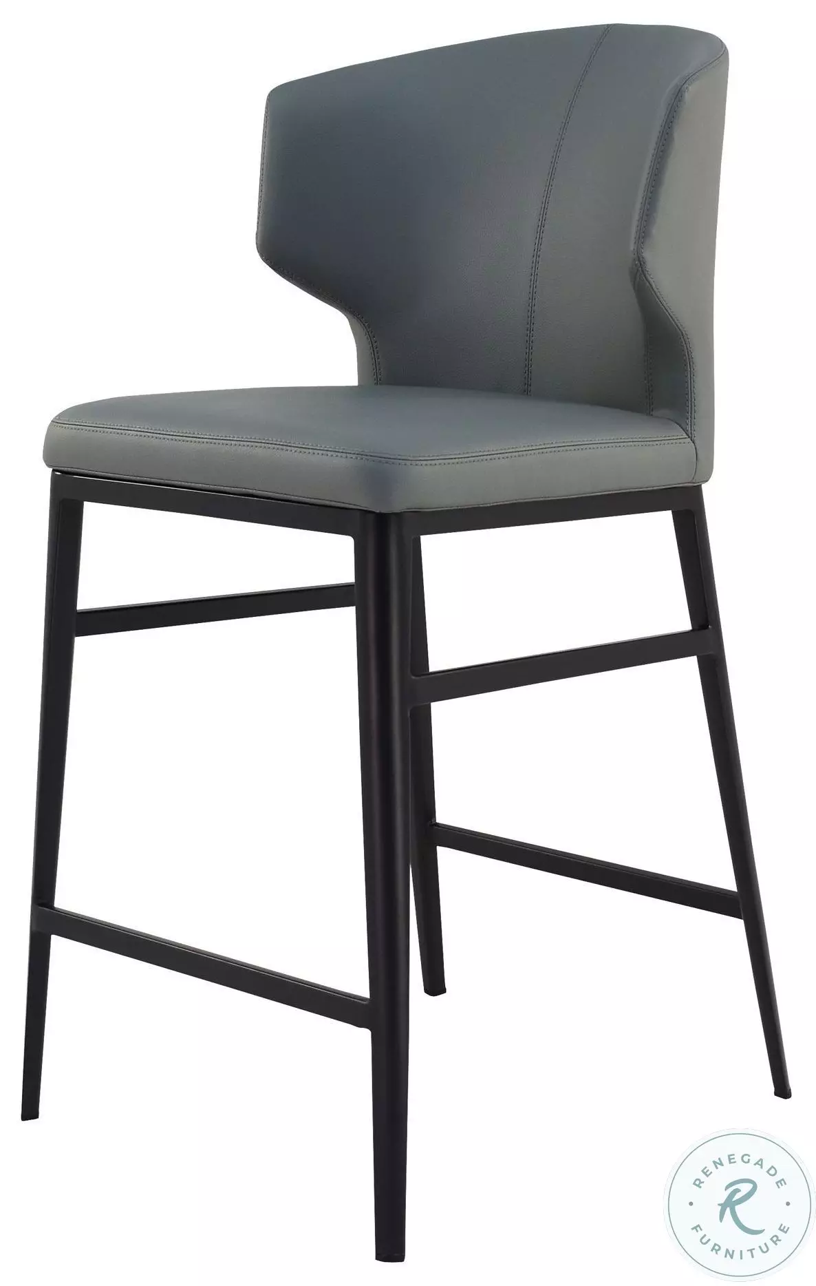 Delaney Grey Counter Stool from Moes Home | Coleman Furniture