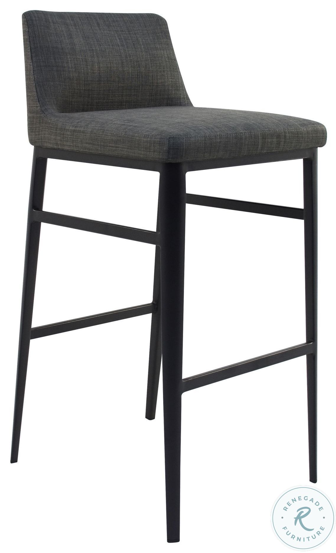 Baron Charcoal Grey Bar Stool from Moes Home | Coleman Furniture