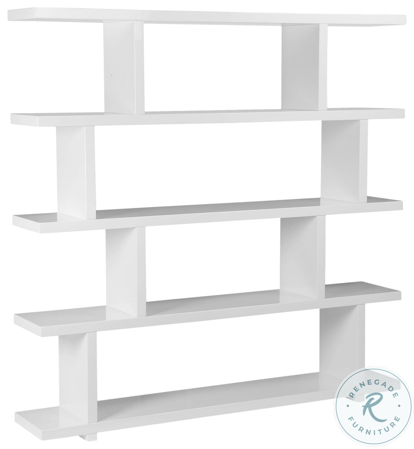 Miri White Large Shelf from Moes Home | Coleman Furniture