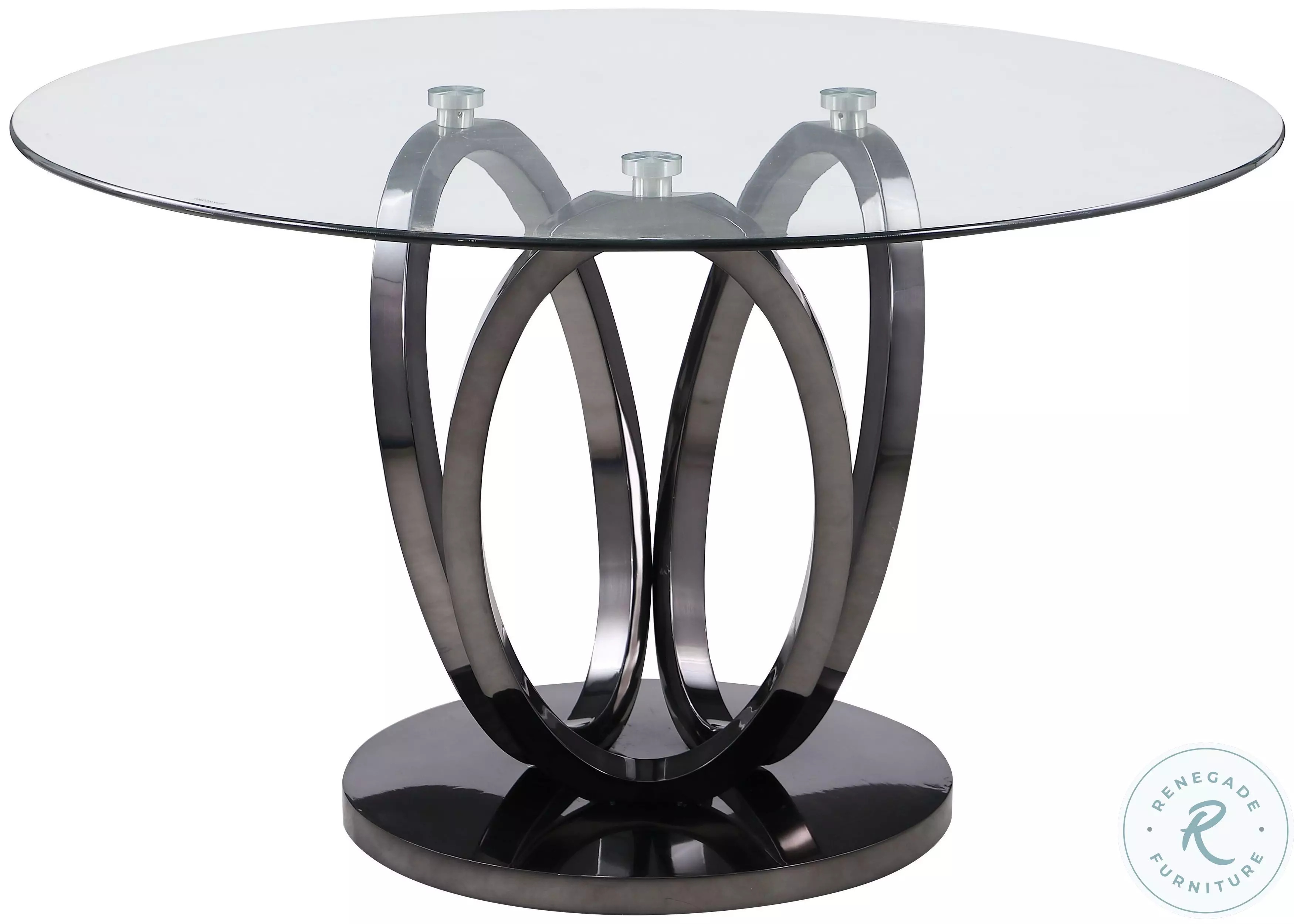 Evelyn Clear Glass And Graphite Dining Table From Chintaly Imports ...