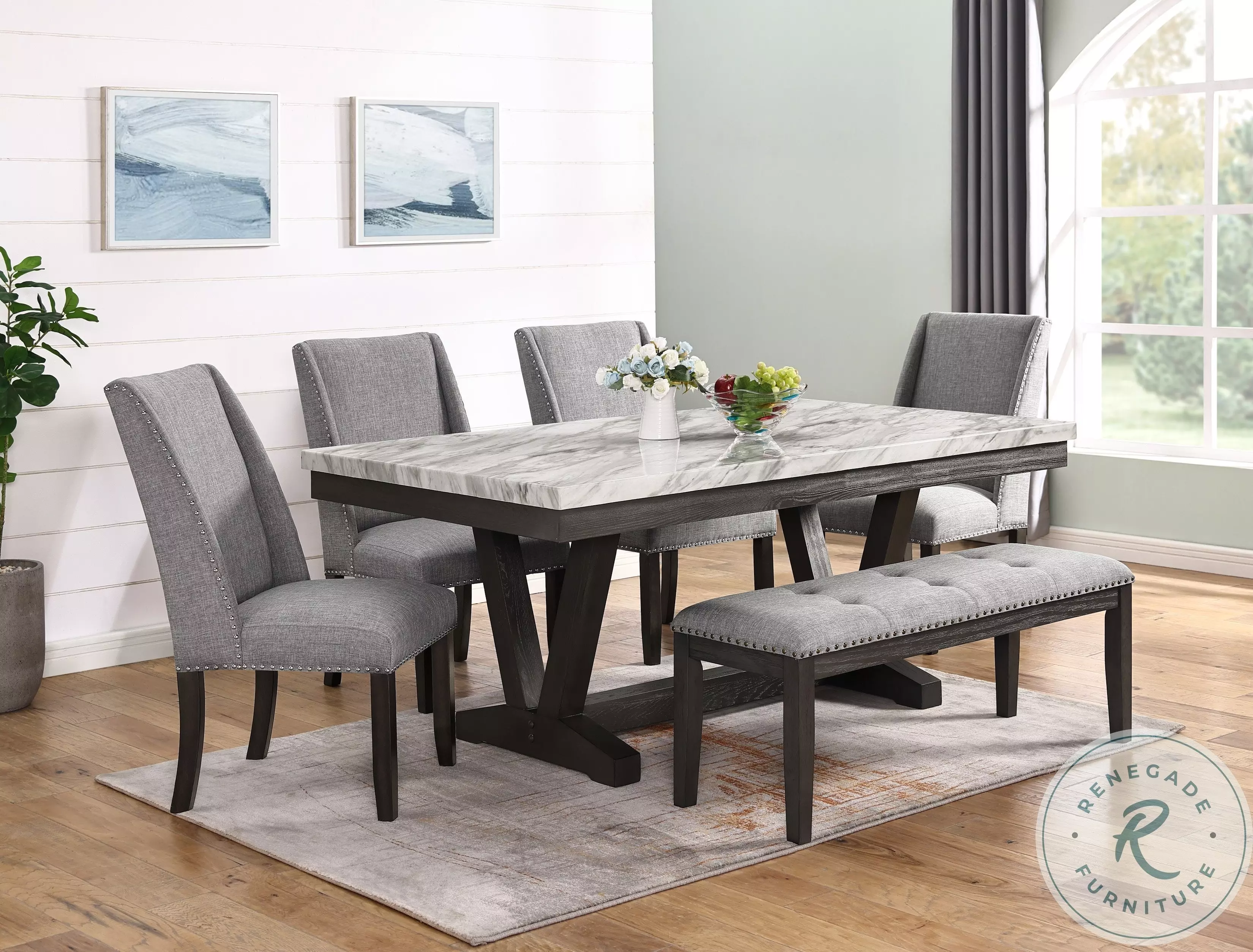 Eve Charcoal And White Dining Room Set from Picket House Furnishings ...