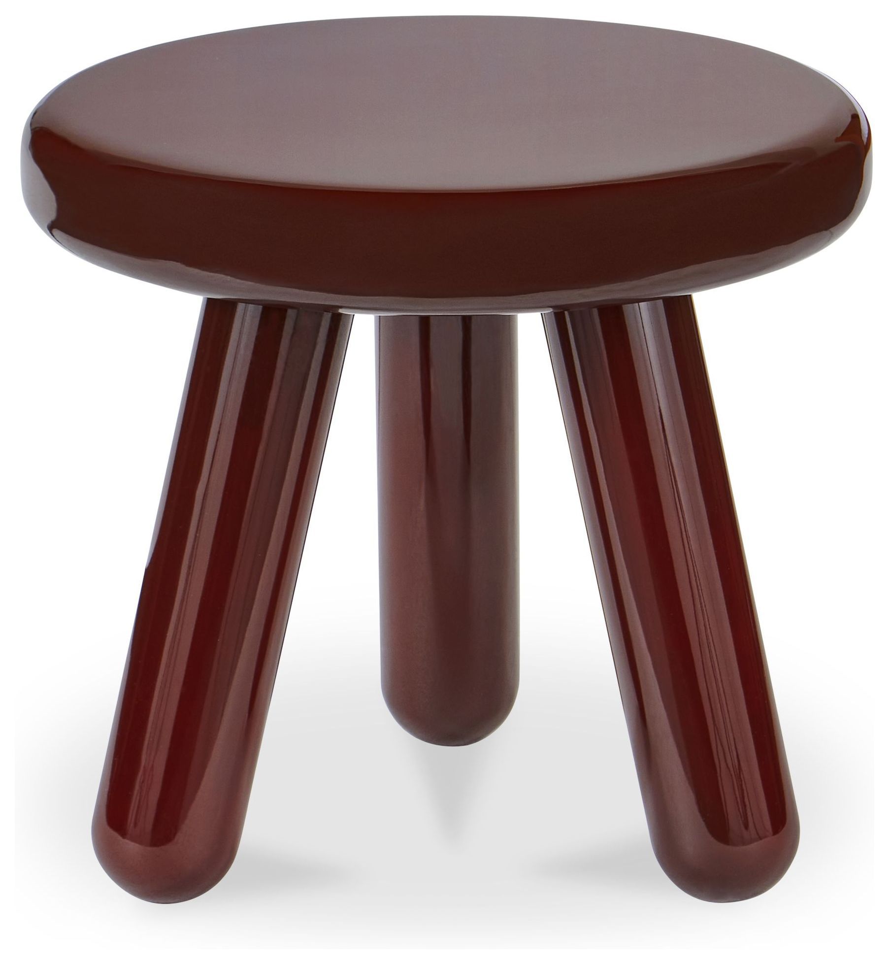 Joy Deep Red Round Accent Table From Moe Furniture | Coleman Furniture