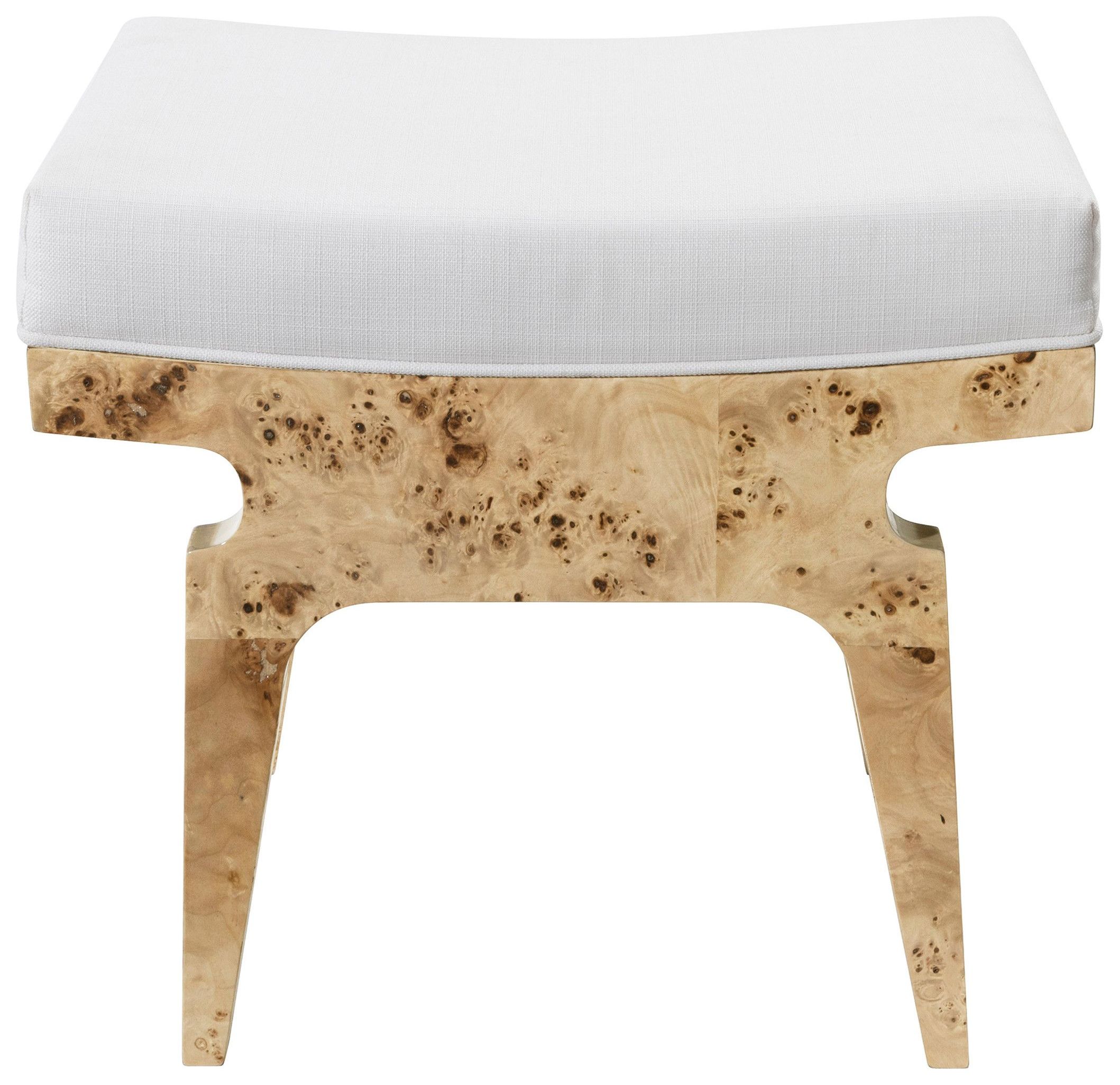 Fergie Brown and White Stool from Worlds Away | Coleman Furniture