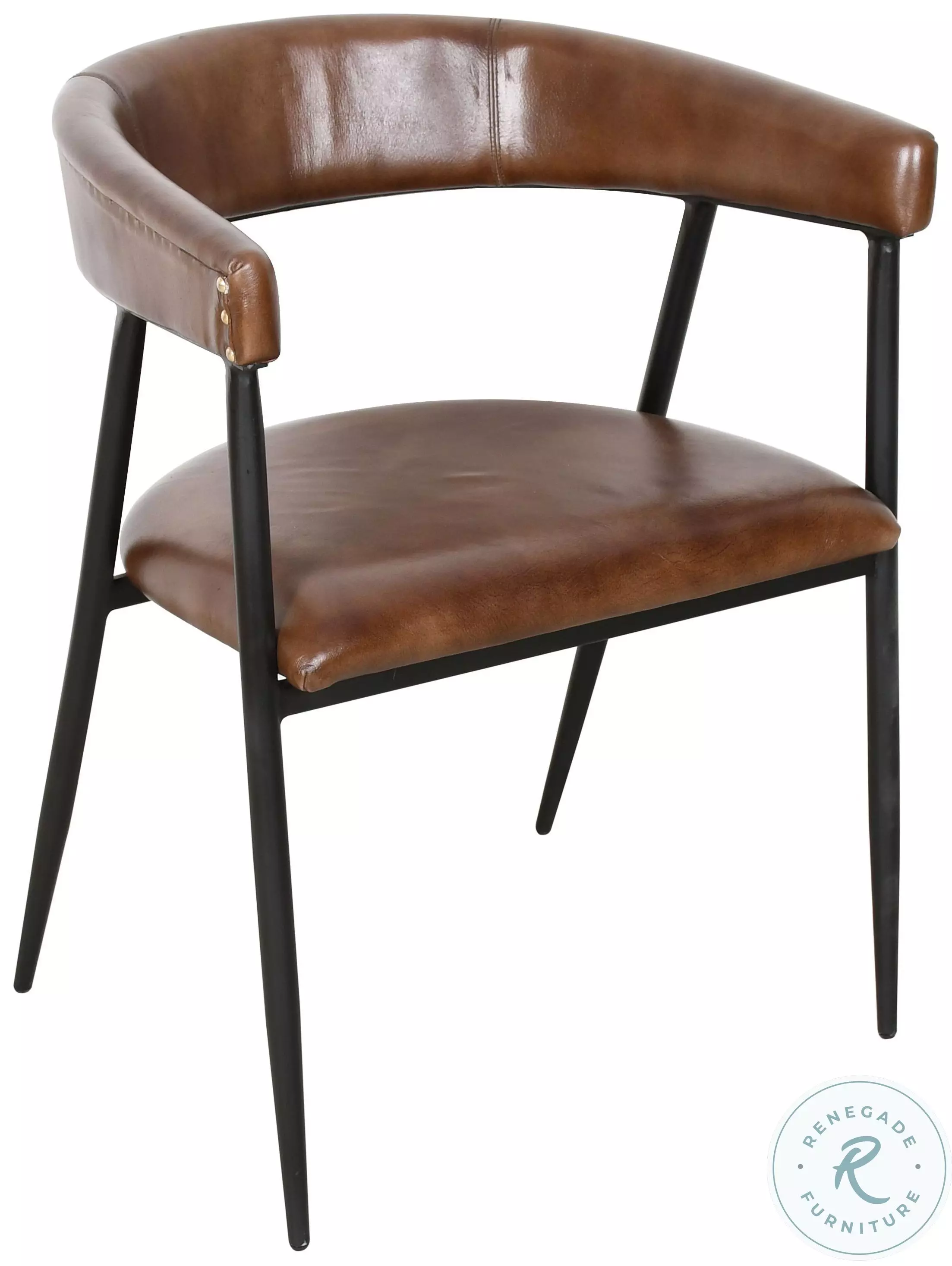 Brisbane Chestnut Leather Halstead Dining Chair Set Of 2 From World ...