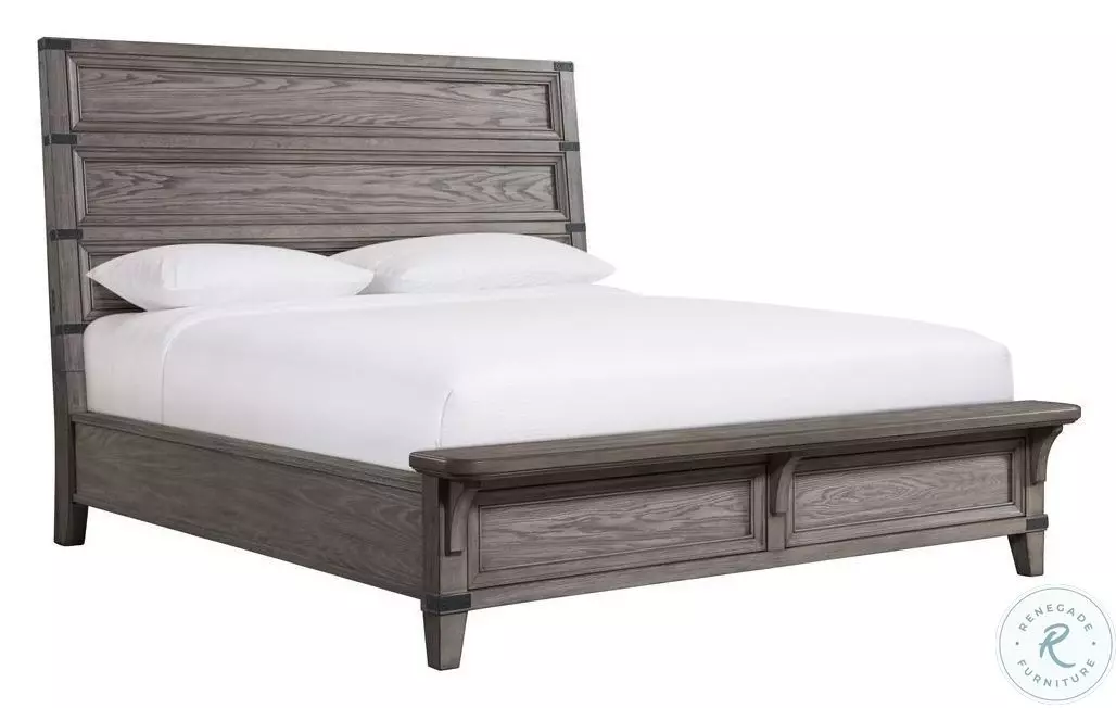 Forge Brushed Steel Queen Bed With Bench Footboard From Intercon ...