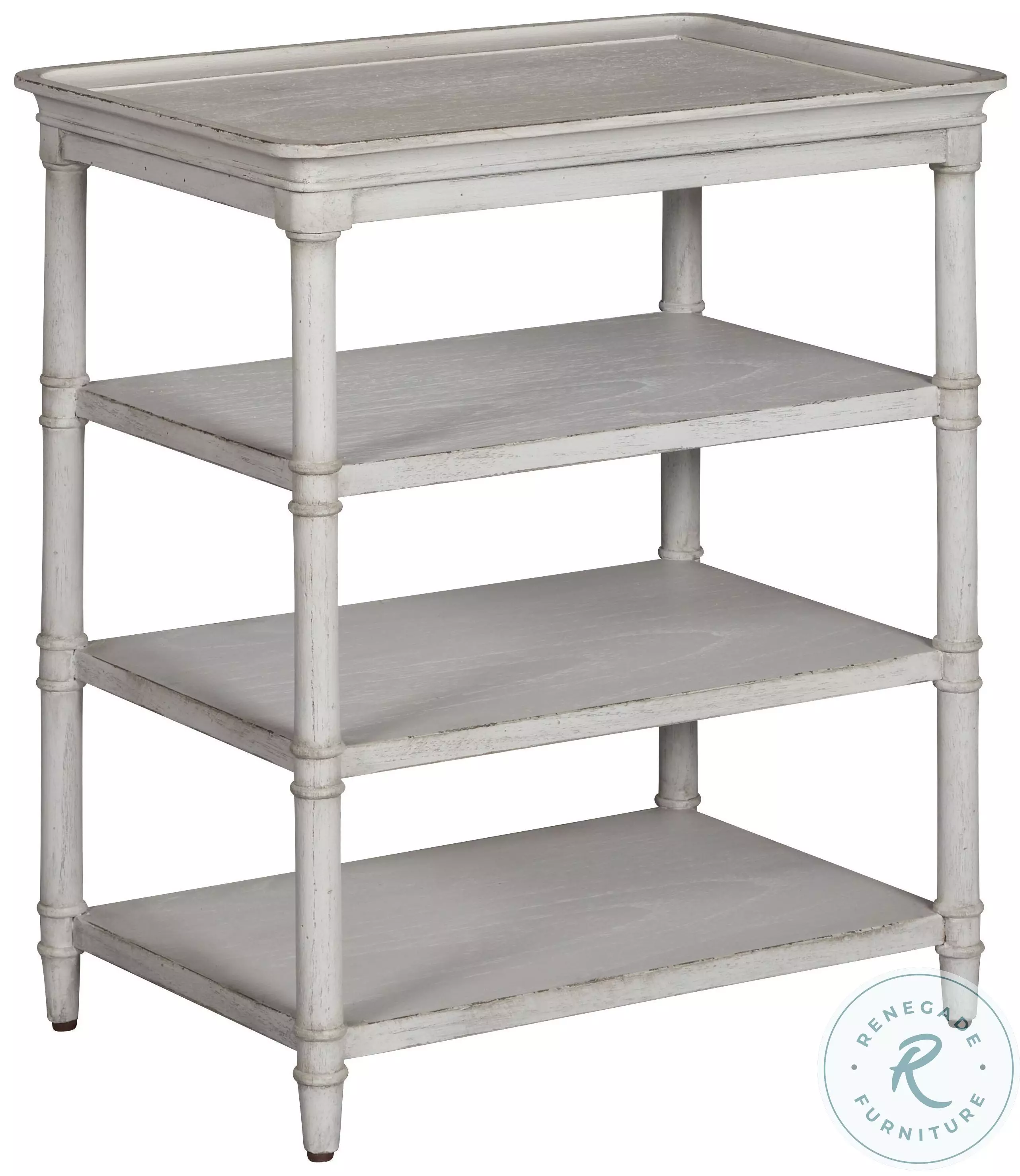 Special Reserve White 3 Shelf End Table From Hekman Furniture | Coleman ...