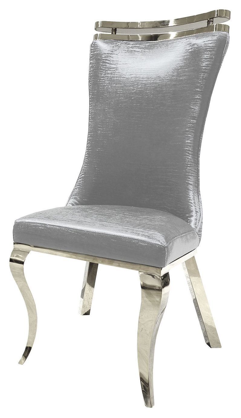 Palazzo Silver Side Chair Set of 2 From Furniture of America | Coleman ...