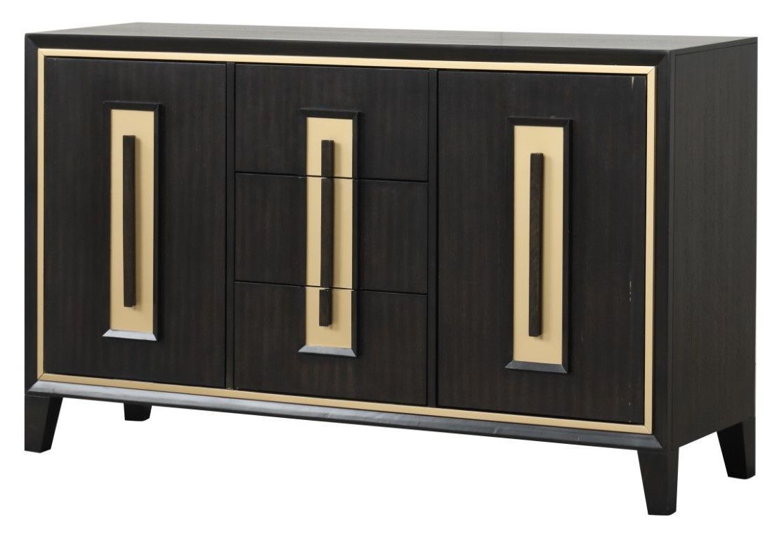 Kenyada Espresso 3 Drawer Server From Furniture of America | Coleman ...