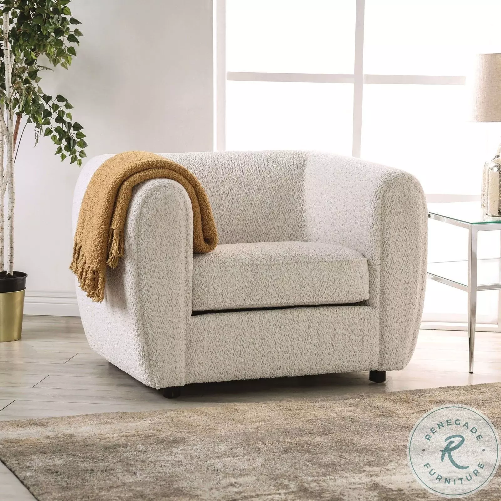 Verdal Off White Chair From Furniture of America | Coleman Furniture