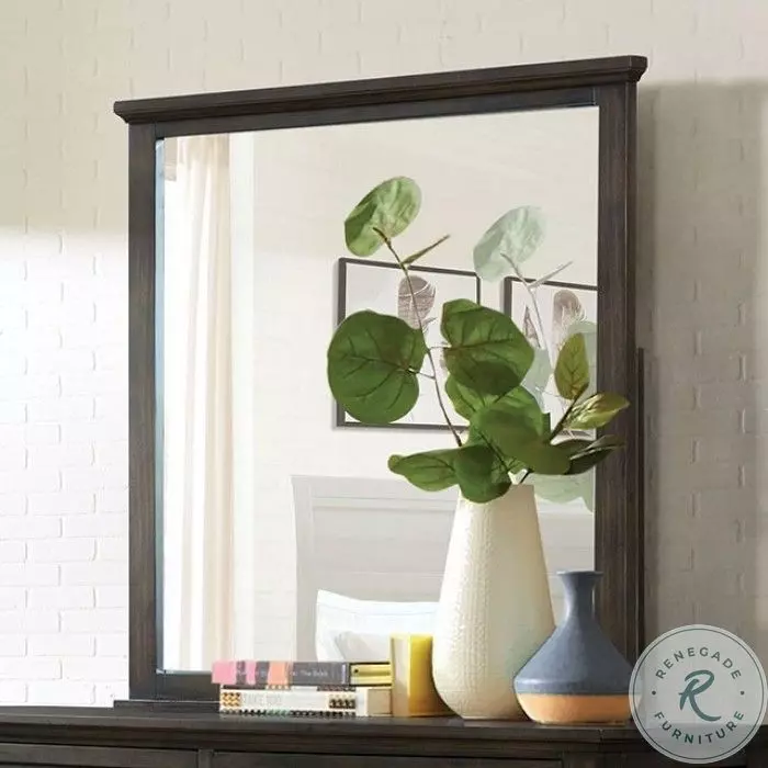 Alaina Walnut Mirror From Furniture of America | Coleman Furniture