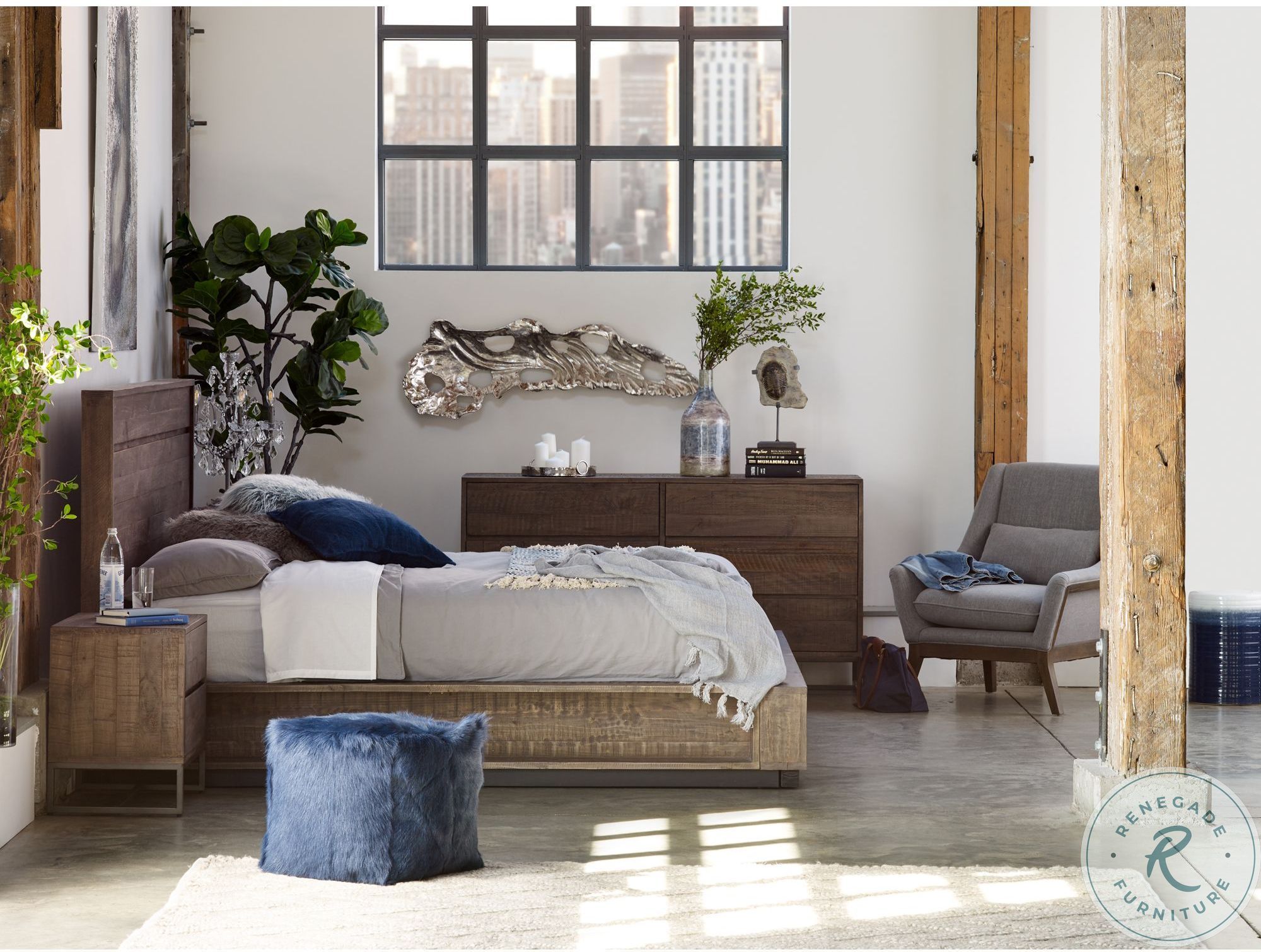 Elena Brown Nightstand from Moes Home | Coleman Furniture