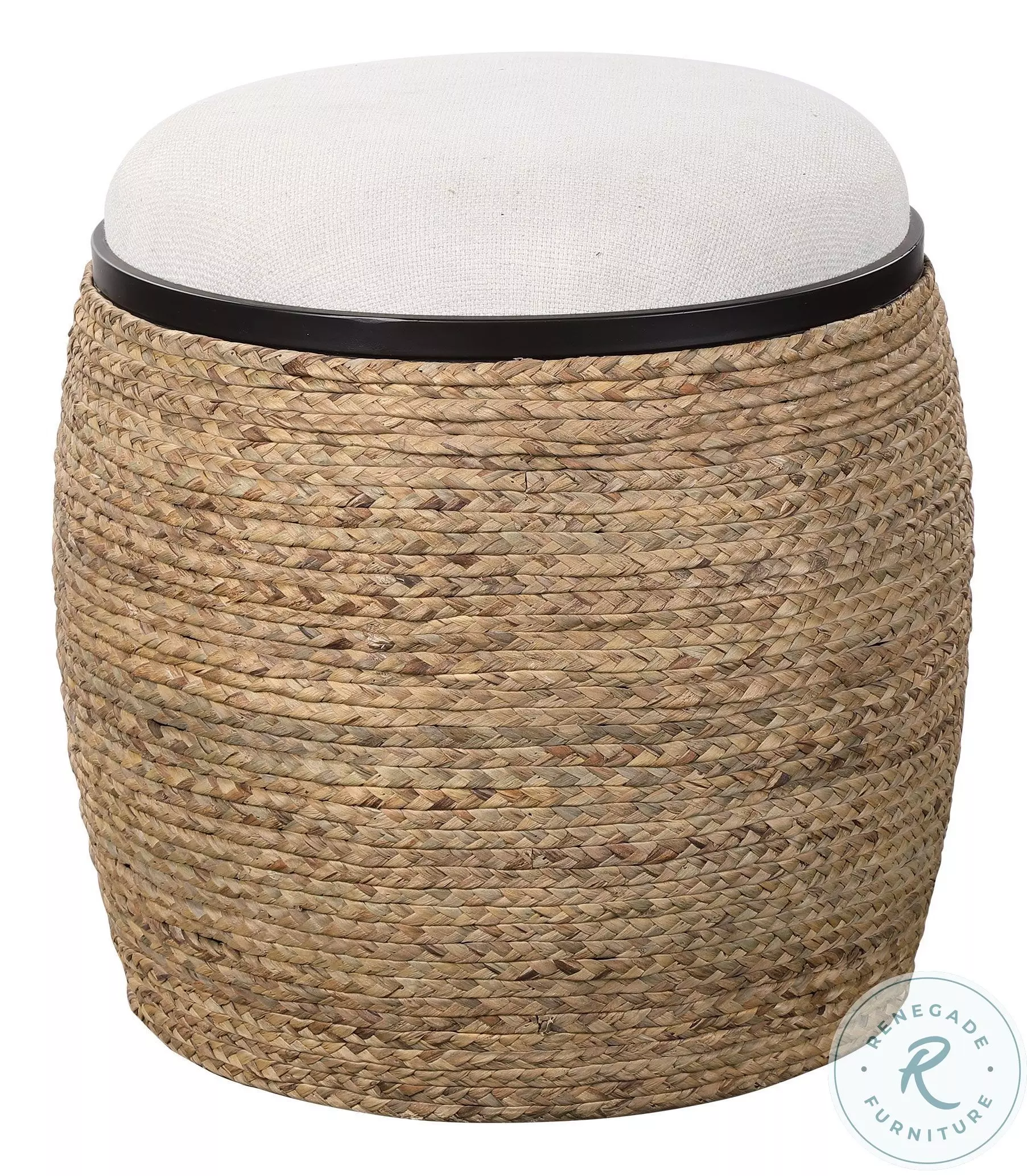 Wrenhurst Light Beige Round Accent Stool From Soul & Essentials ...