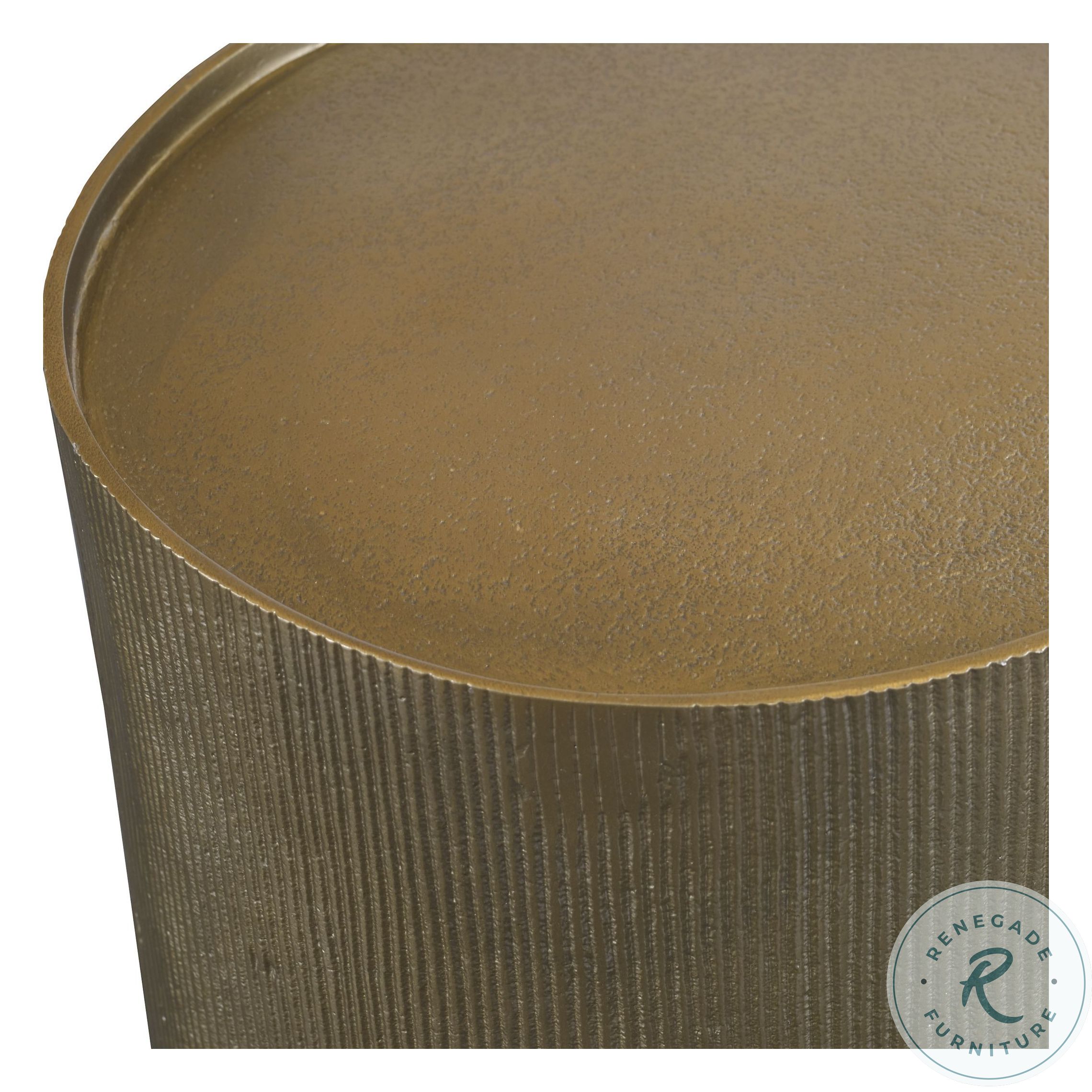 Adrina Antique Gold Drum Accent Table From Uttermost | Coleman Furniture