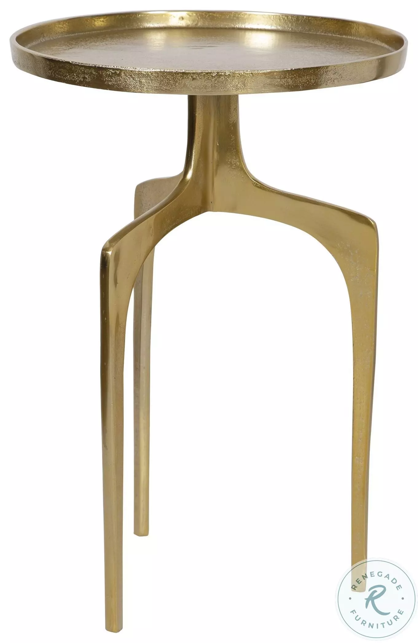 W23003 Slightly Textured Soft Gold Round End Table From Uttermost ...